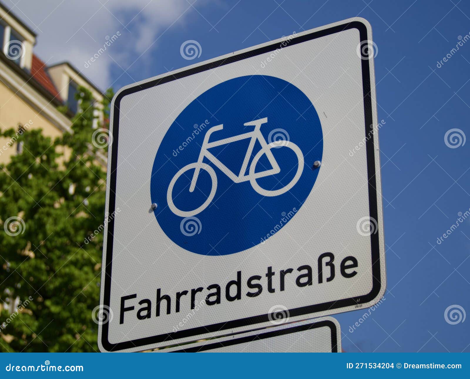 Road sign end bicycle path stock photo. Image of traffic - 271534204
