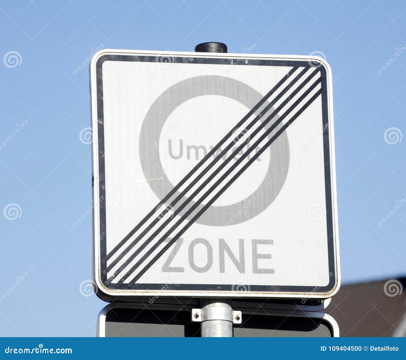 End of an Environmental Zone Stock Photo - Image of town, symbol: 109404500
