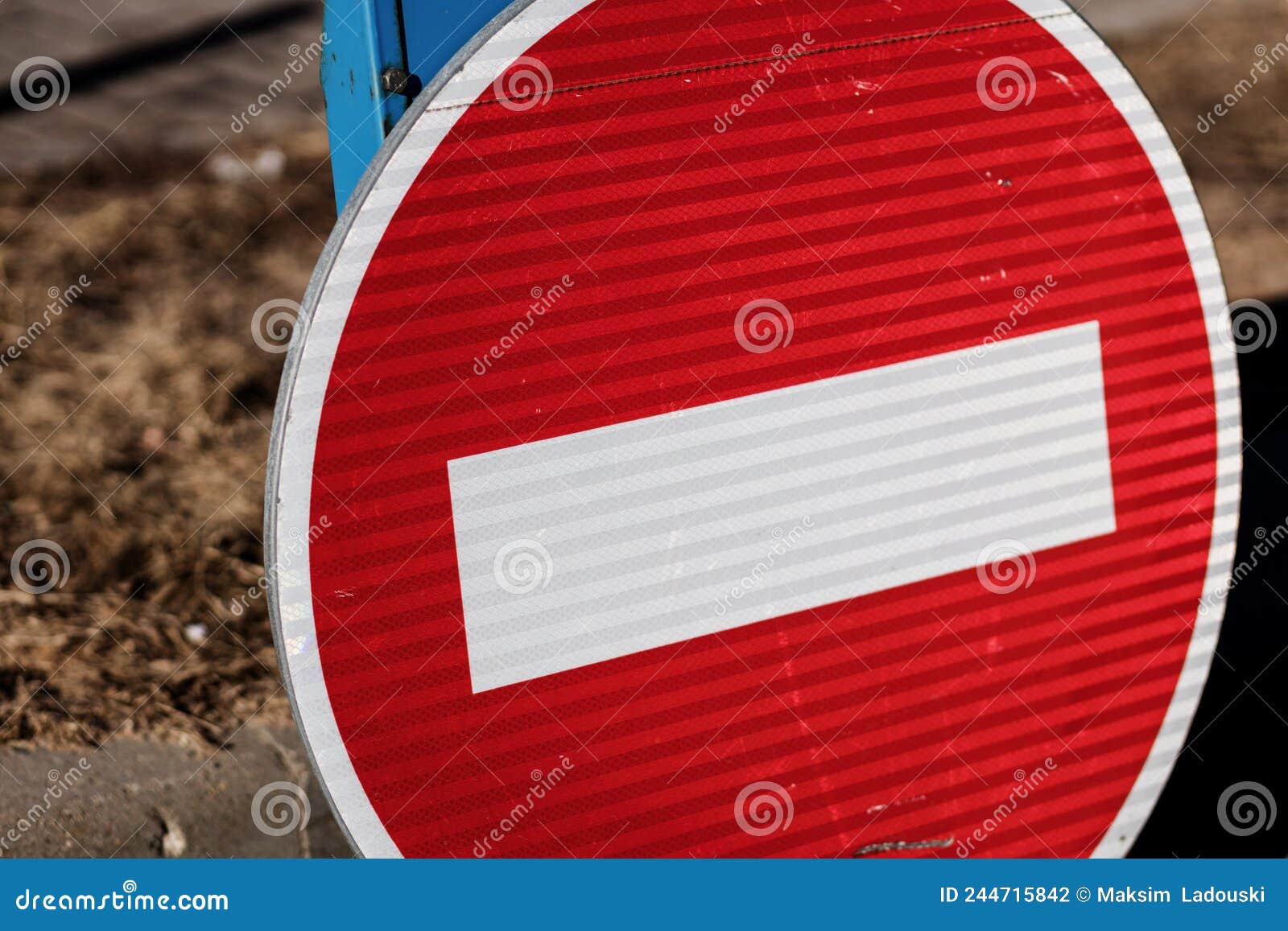 Road Sign Entry is Prohibited Stock Photo - Image of street, aluminum ...