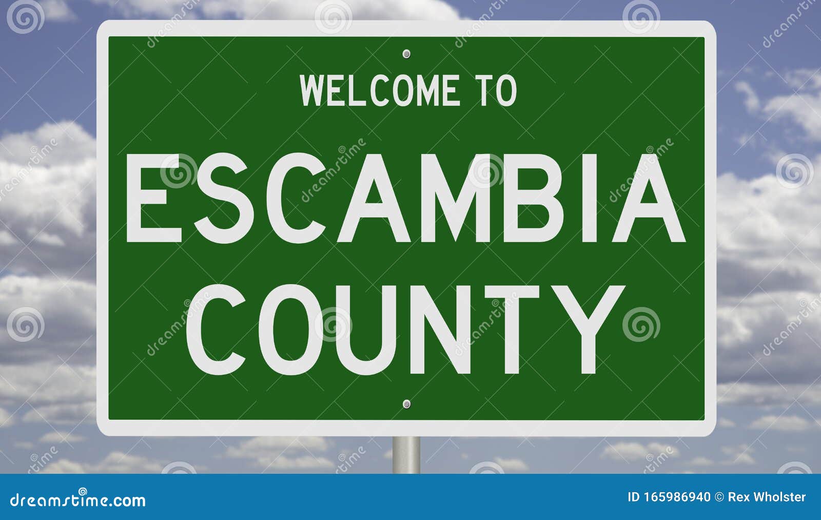 Road Sign for Escambia County Stock Illustration - Illustration of ...