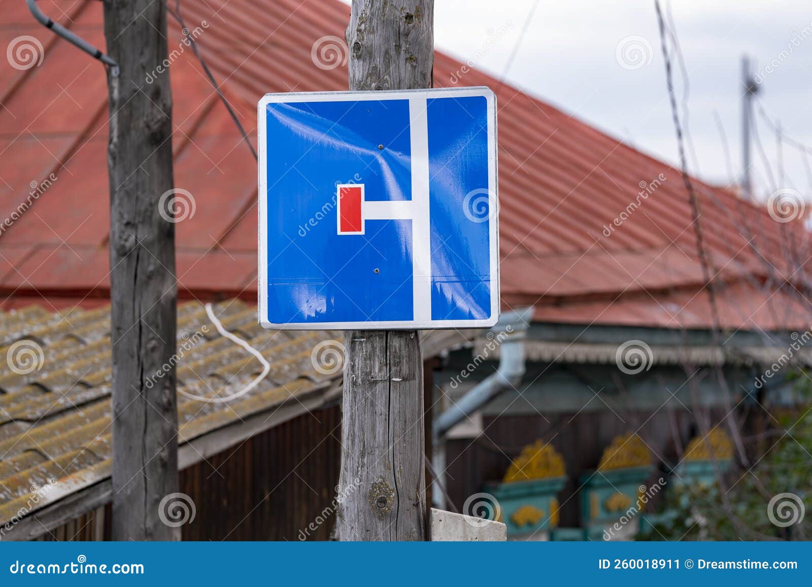 Road Sign Exit To a Dead End. Stock Image - Image of warning, roadsign ...