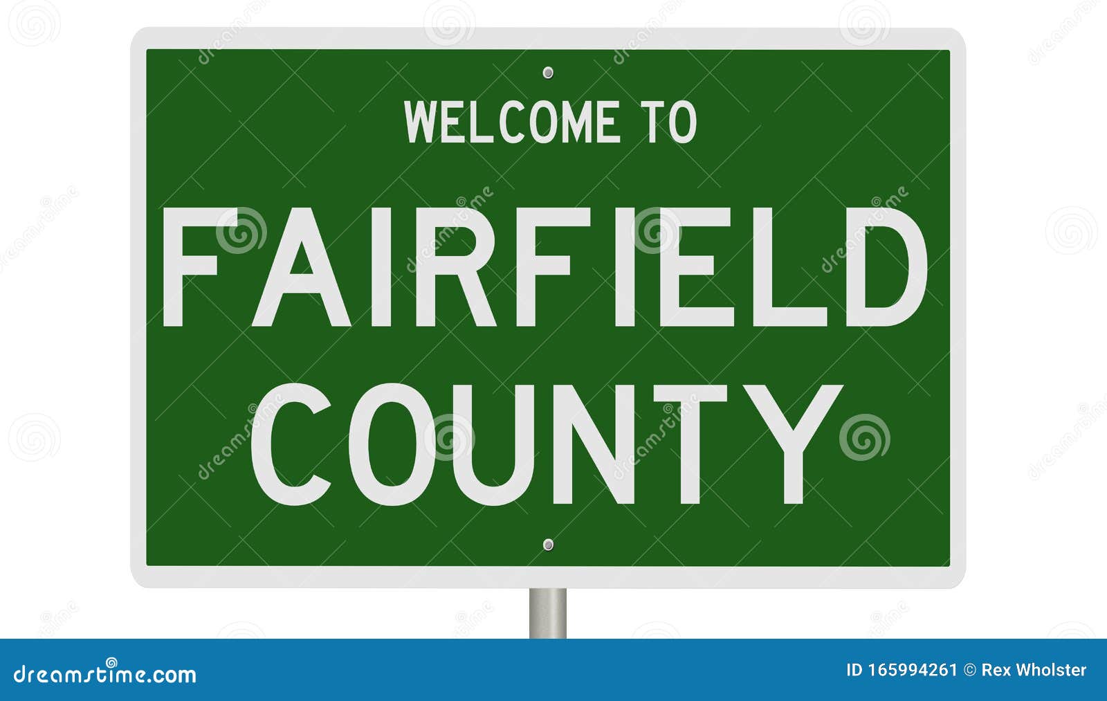 Road Sign for Fairfield County Stock Illustration - Illustration of ...