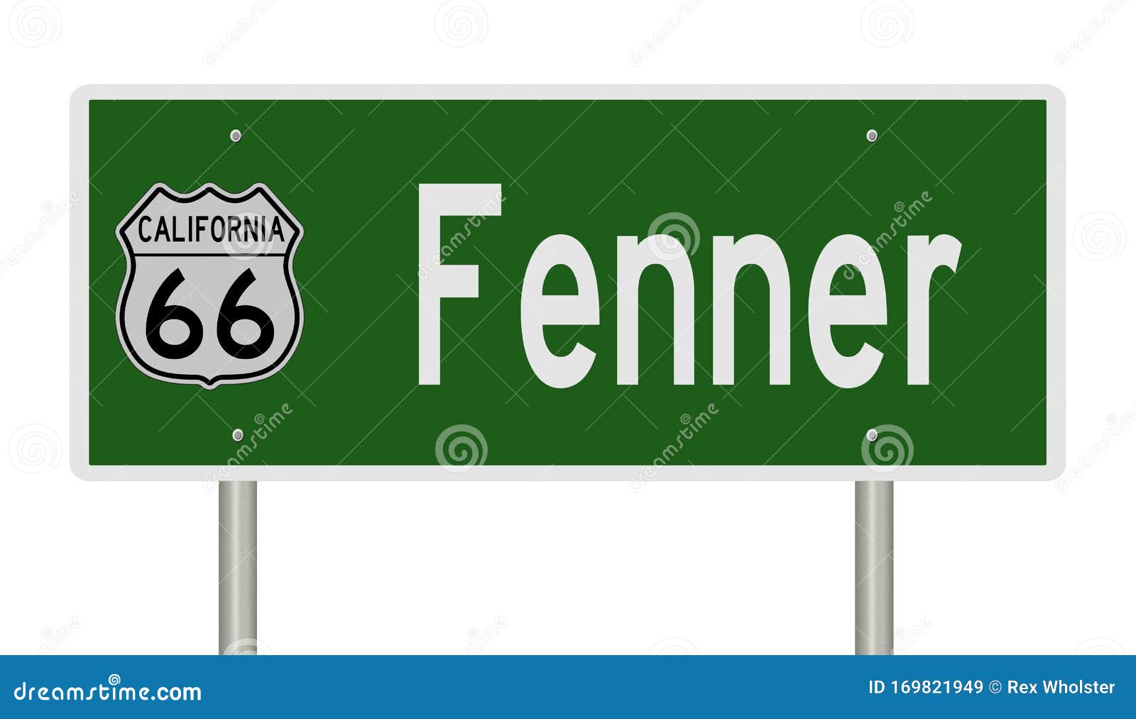 Road Sign for Fenner California on Route 66 Stock Illustration ...