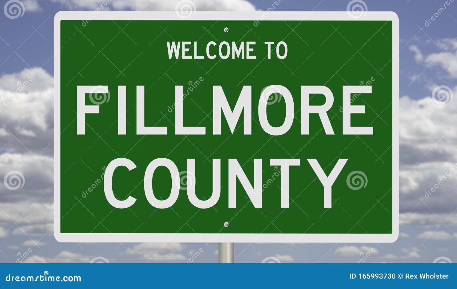 Road Sign for Fillmore County Stock Illustration - Illustration of ...