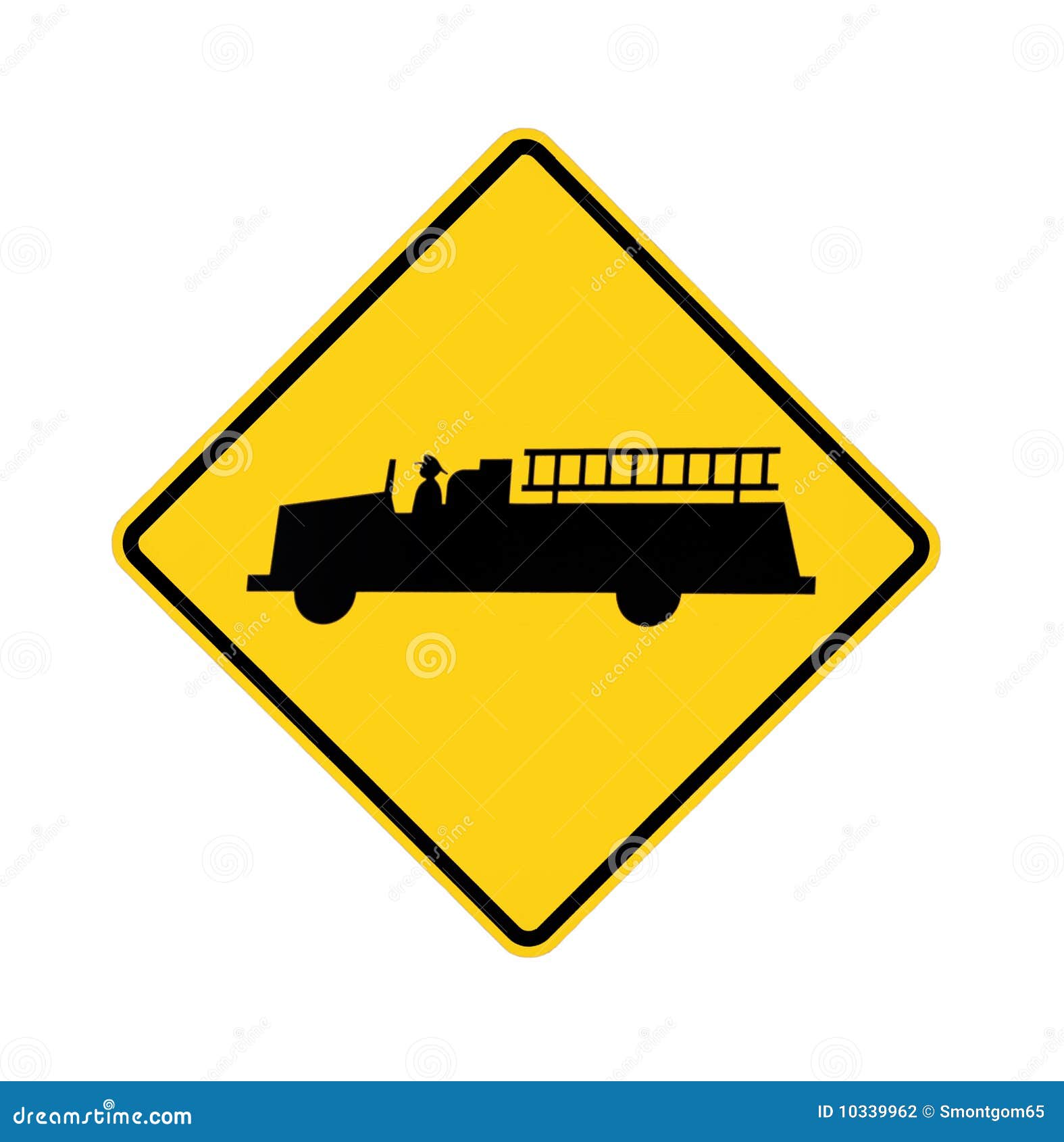 Road sign - fire station stock photo. Image of yellow - 10339962