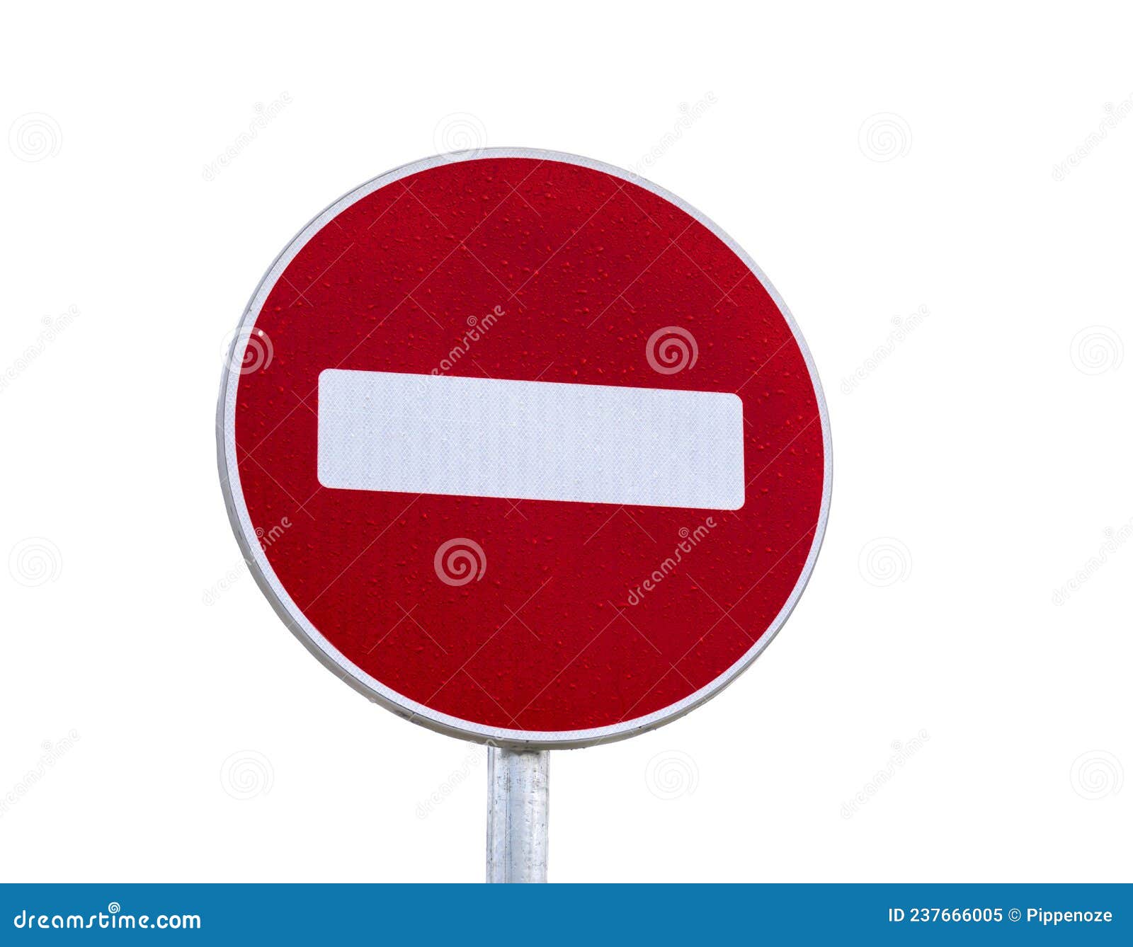 Road Sign of Forbidden Road Isolated on White Background Stock Image ...