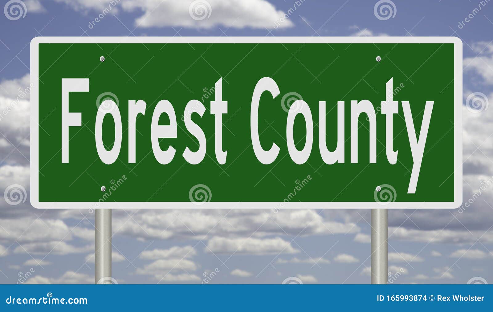 Road Sign for Forest County Stock Illustration - Illustration of ...