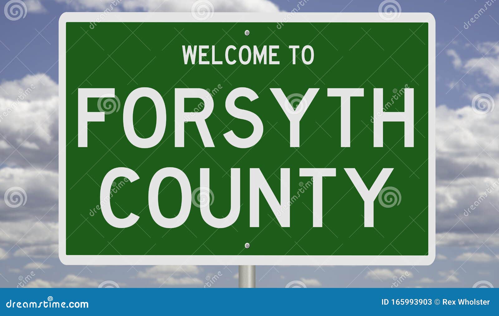 Road Sign for Forsyth County Stock Image - Image of salem, georgia ...