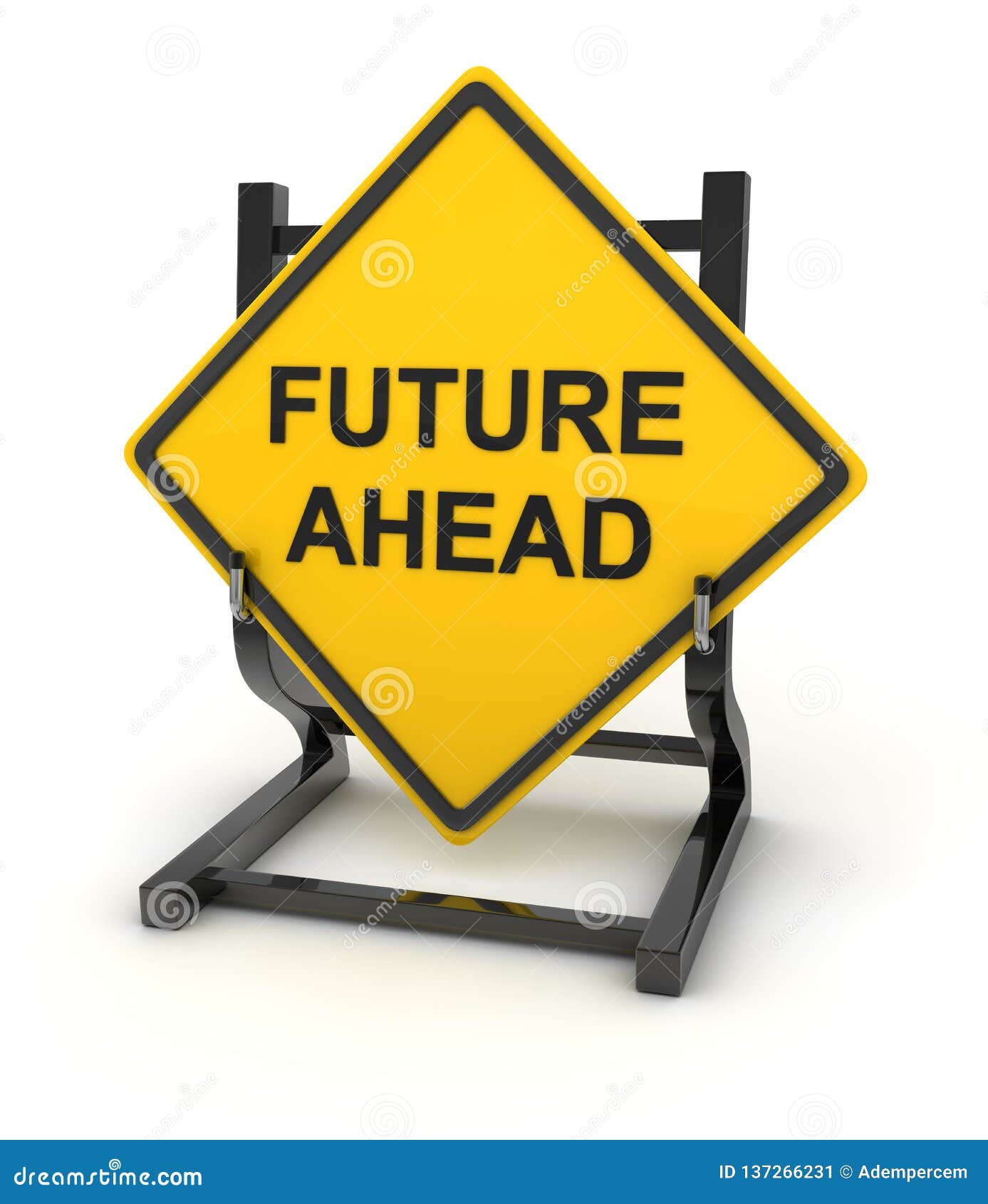 Road sign - future ahead stock illustration. Illustration of ...