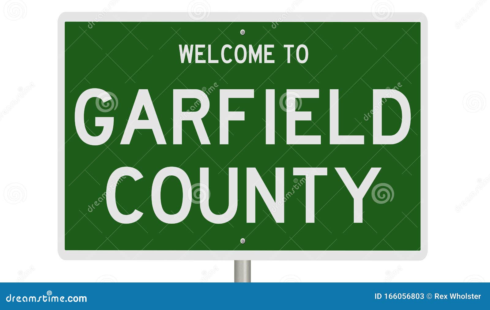 Road Sign for Garfield County Stock Illustration - Illustration of ...