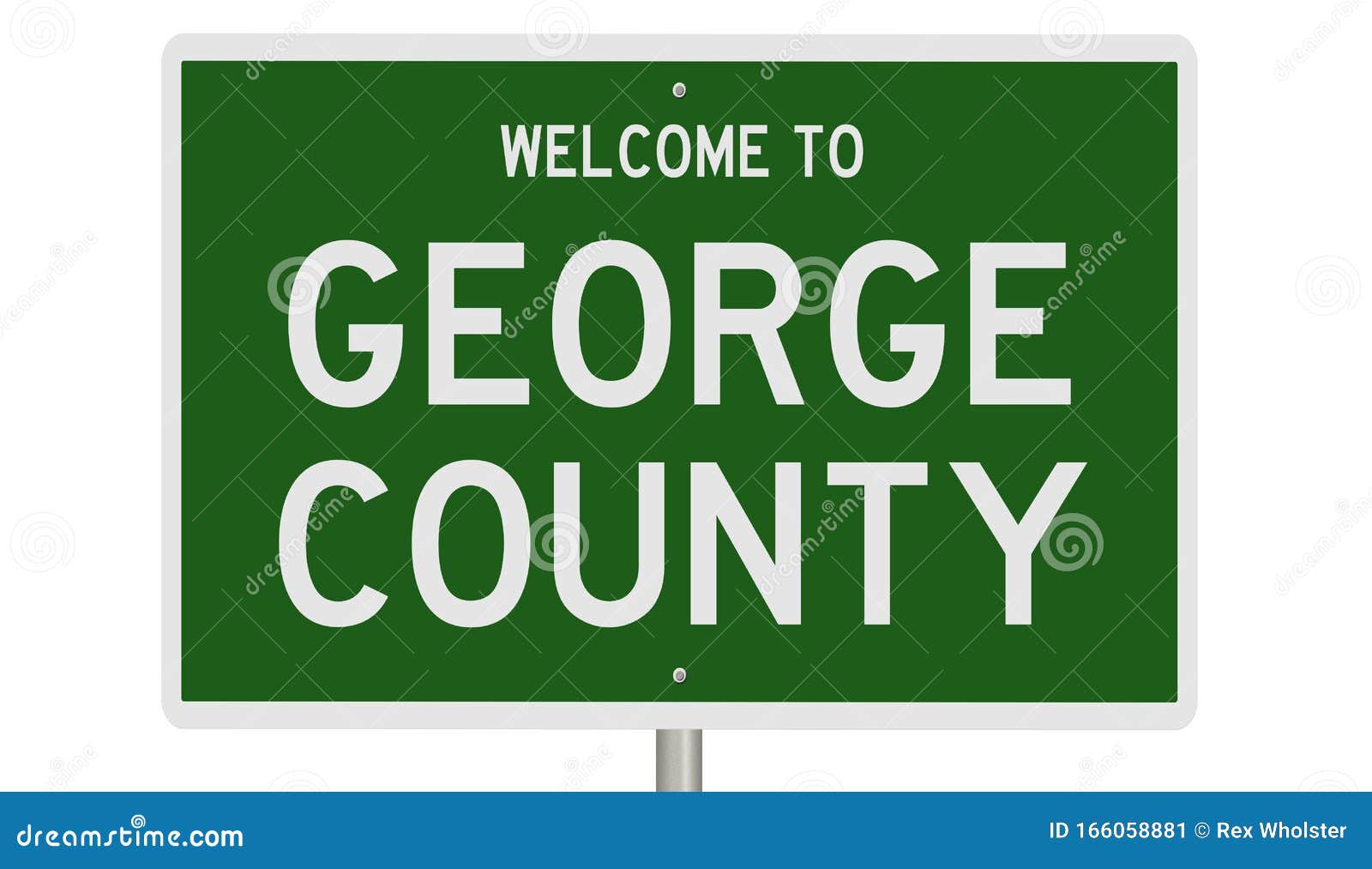 Road Sign for George County Stock Illustration - Illustration of ...