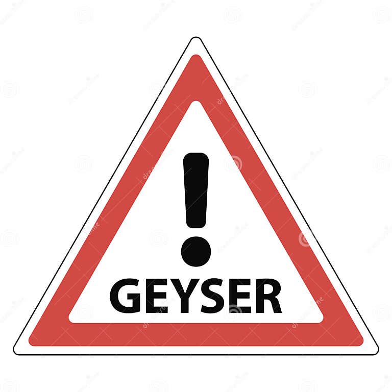 Road sign geyser stock vector. Illustration of design - 80084671