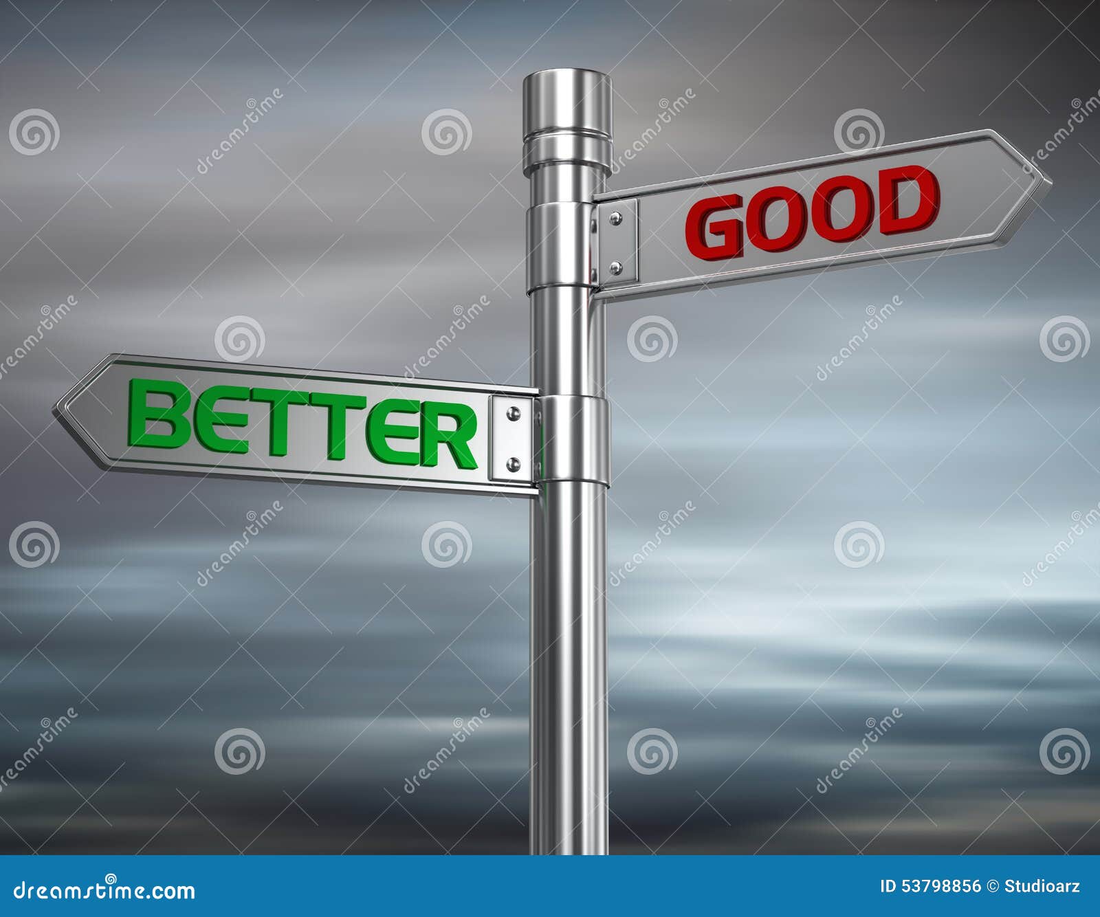 Road sign good and better stock illustration. Illustration of roadsign ...