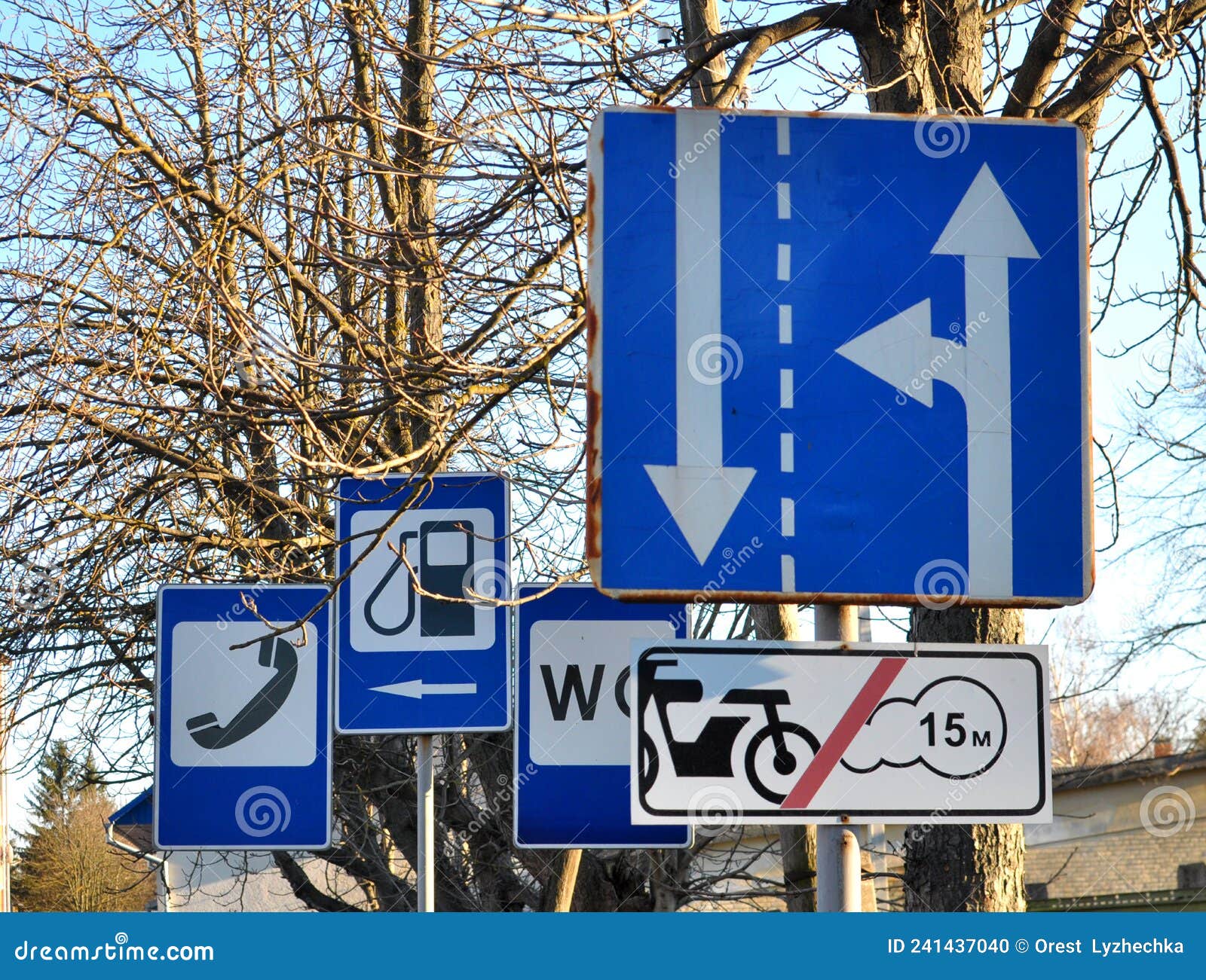 Road Sign. Graphic Drawing for Information To Road Users Stock Photo ...