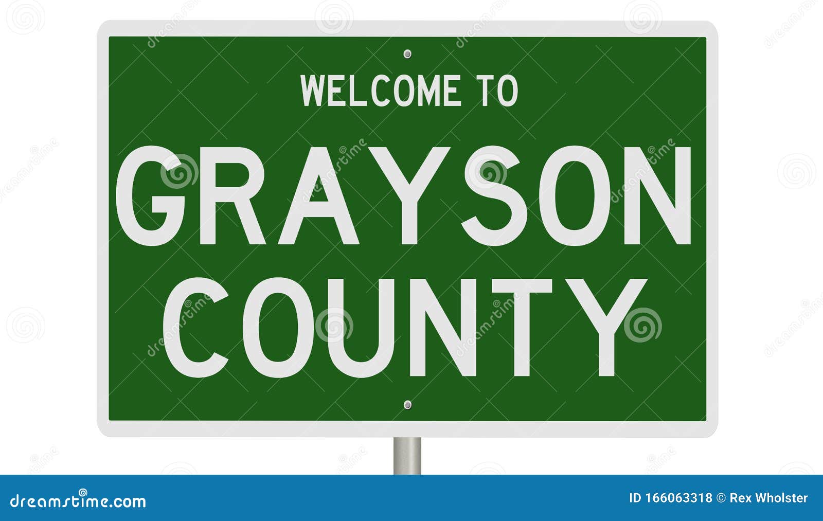 Road Sign for Grayson County Stock Illustration - Illustration of ...
