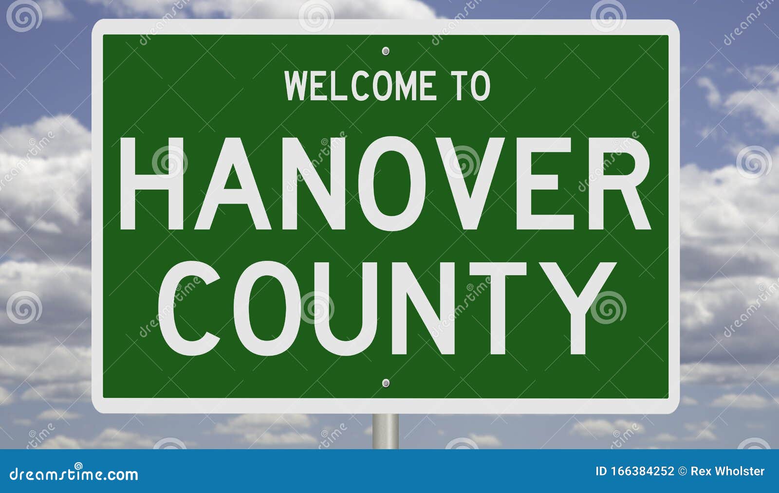 Road Sign for Hanover County Stock Illustration - Illustration of ...