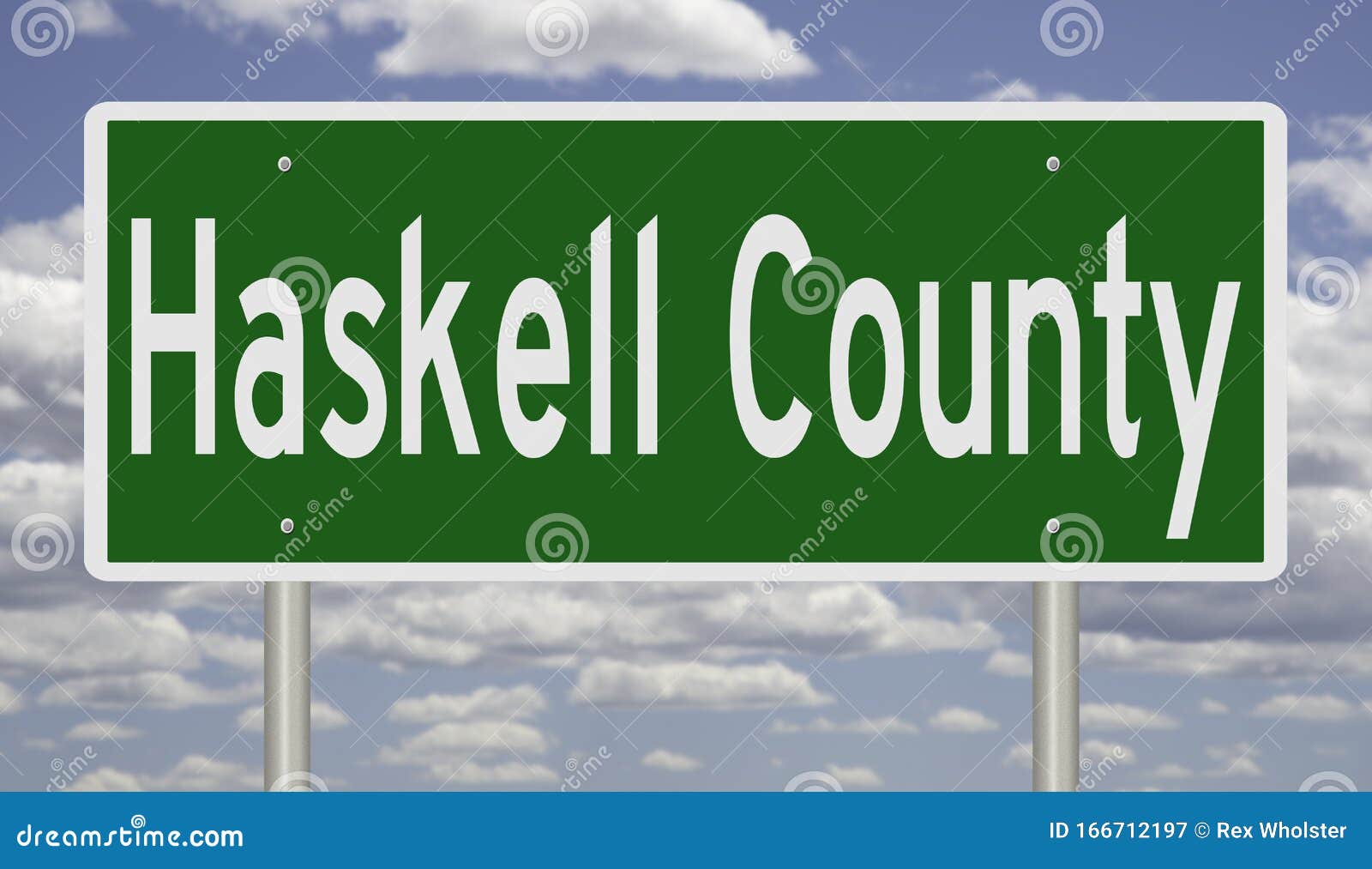 Road Sign for Haskell County Stock Image - Image of green, rendering ...