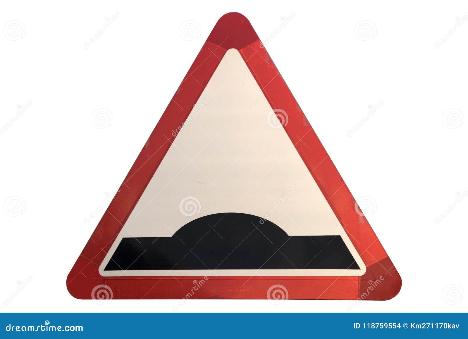 Road Sign `Hump` Isolated on White Stock Vector - Illustration of tuber ...