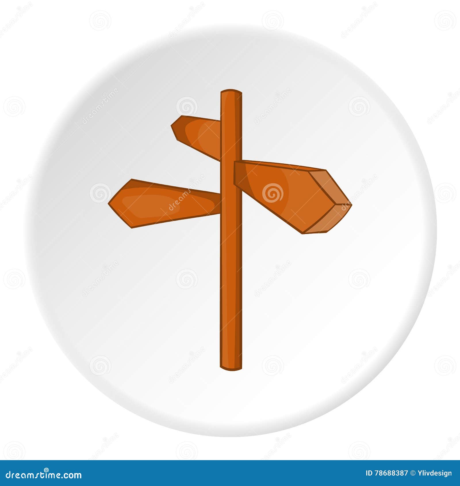Road Sign Icon, Cartoon Style Stock Vector - Illustration of empty ...