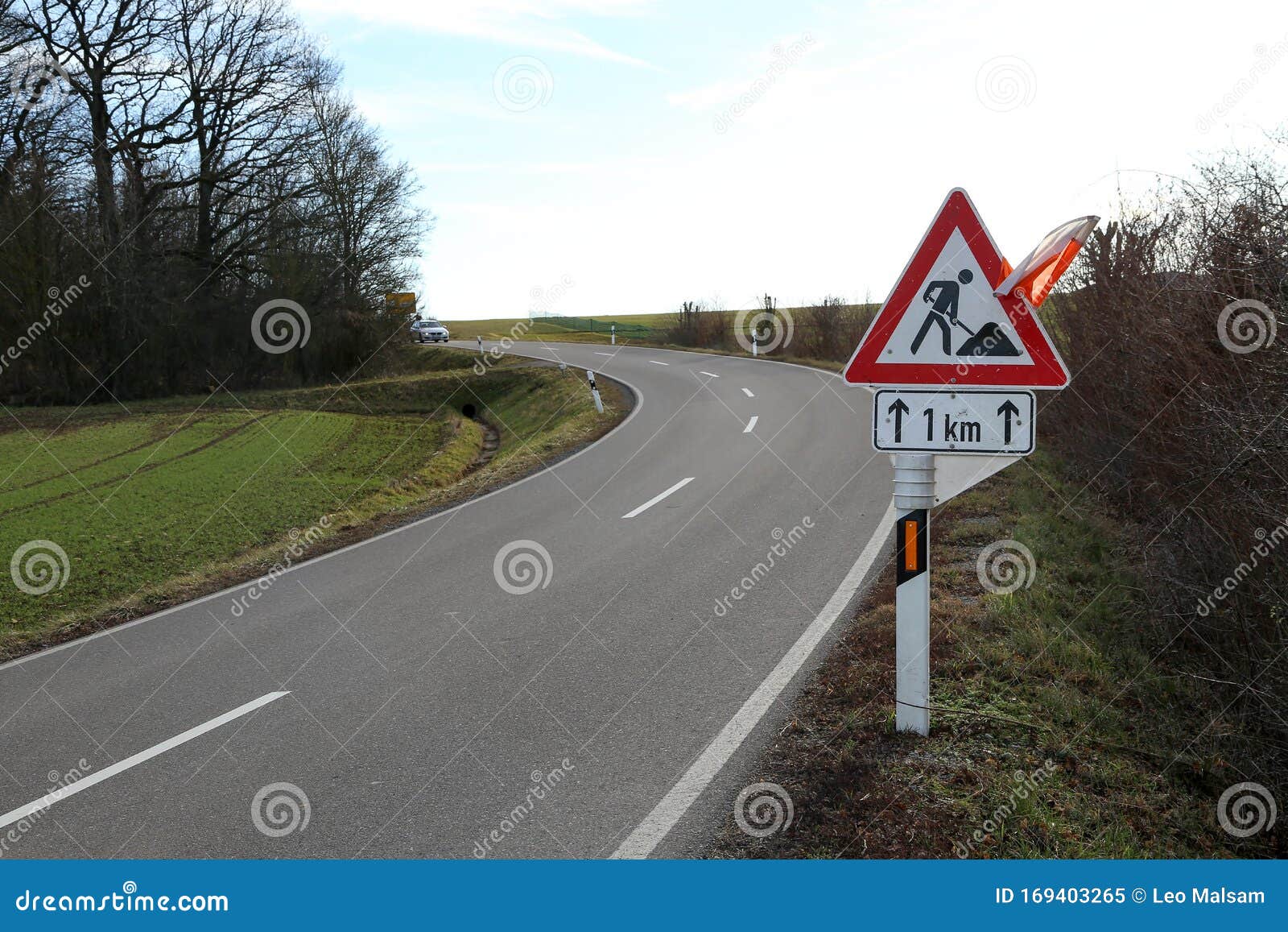 Traffic Sign Indicates that Work is Underway on the Road Stock Image ...