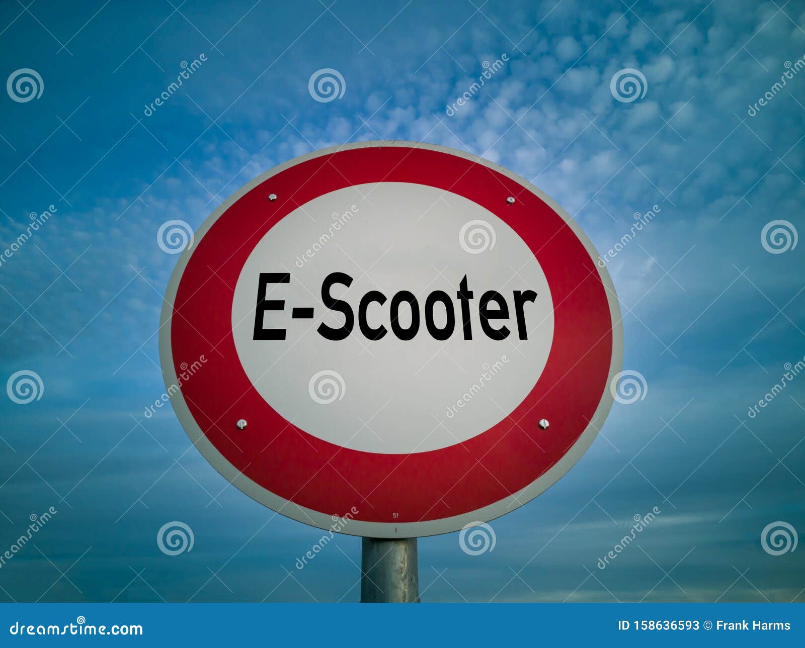 Road Sign Indicating a Ban for E-Scooter Stock Image - Image of ...