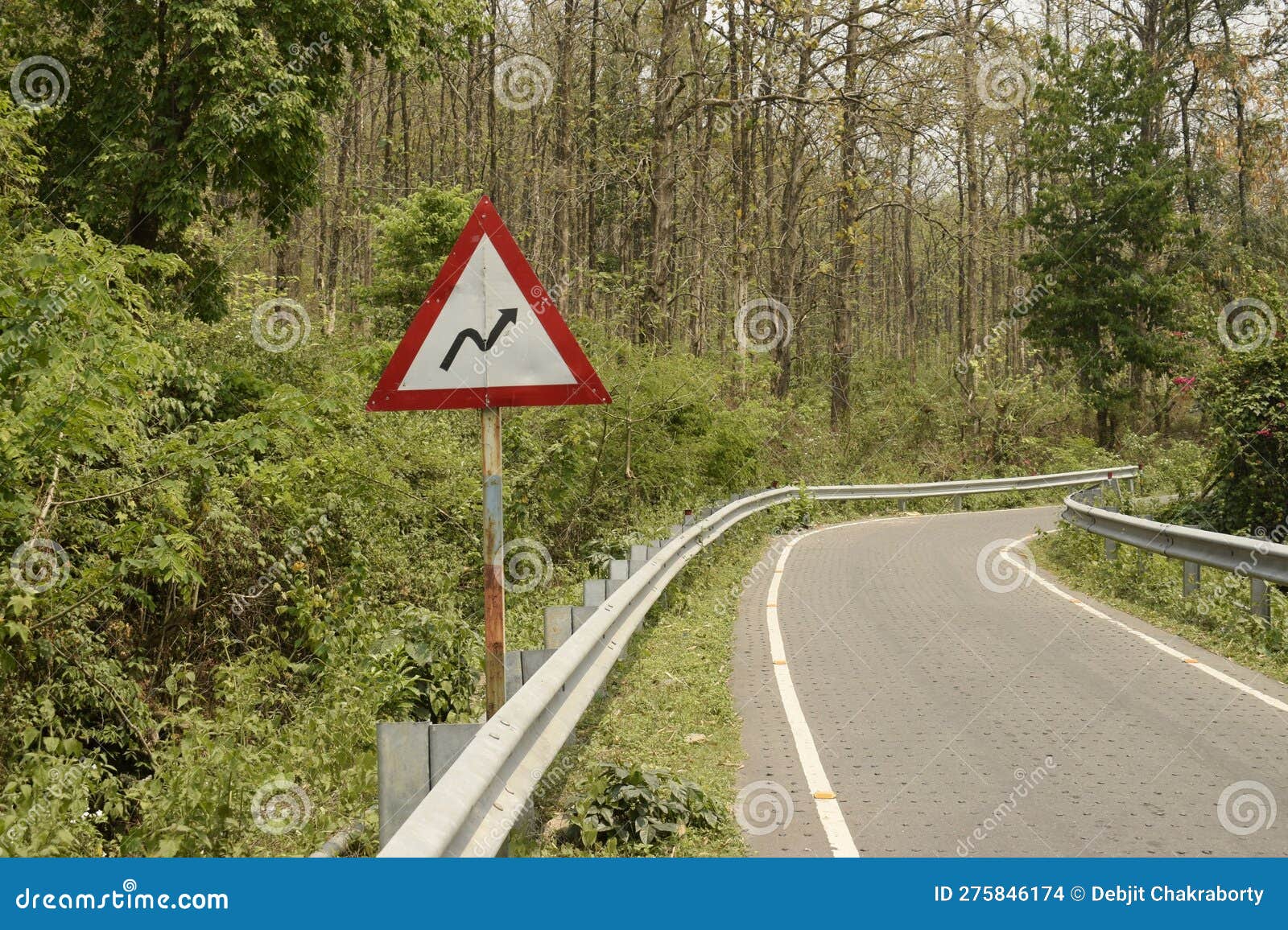 Road Sign Indication Zigzag Road Stock Photo - Image of guidance ...