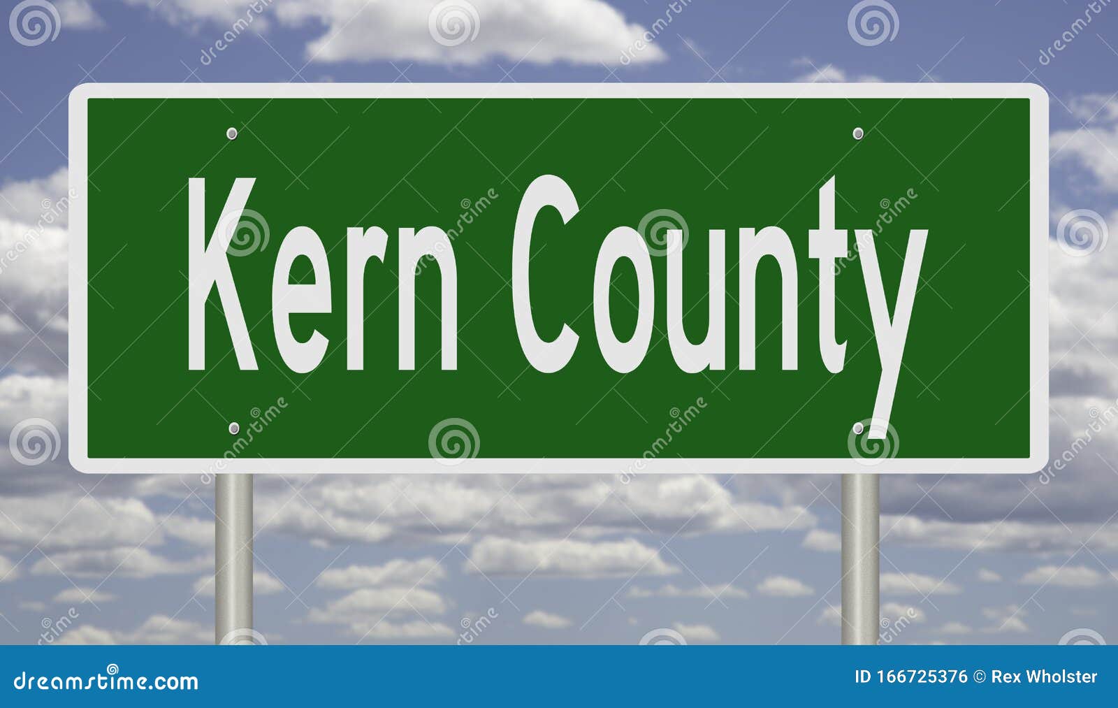 Road sign for Kern County stock illustration. Illustration of creek ...