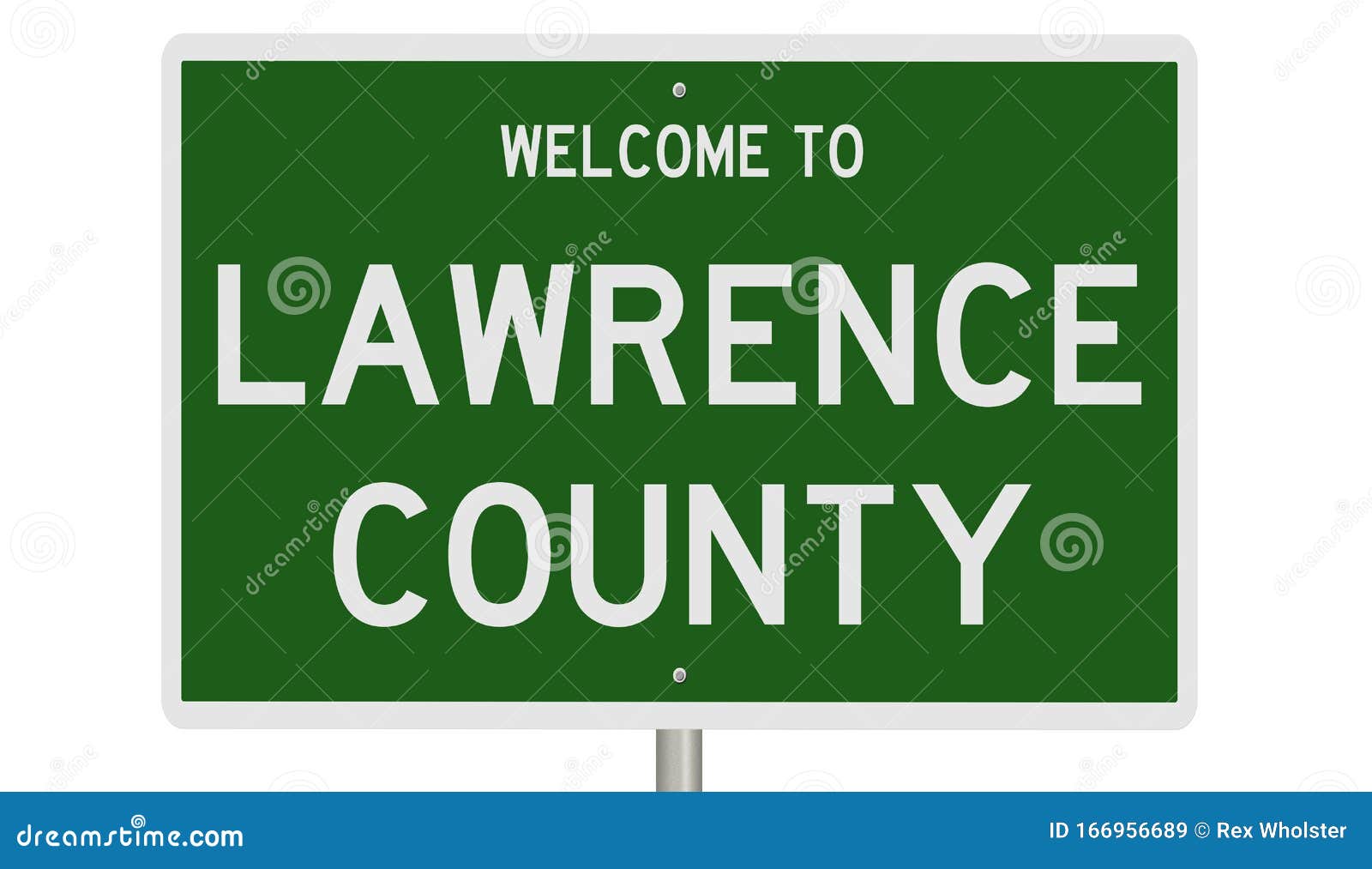 Road Sign for Lawrence County Stock Illustration - Illustration of ...