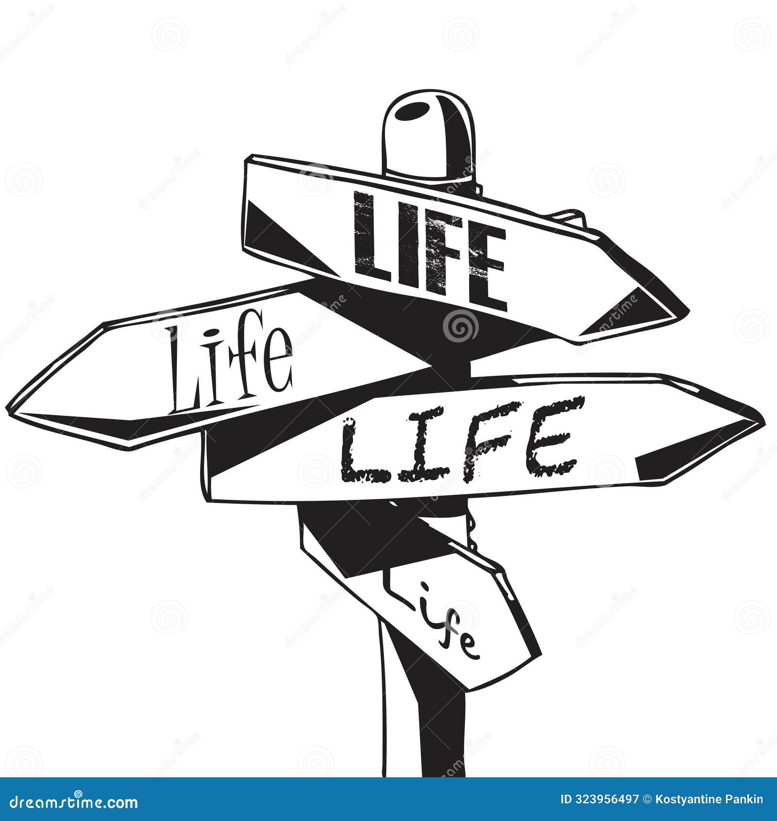 Road sign for life stock illustration. Illustration of direction ...
