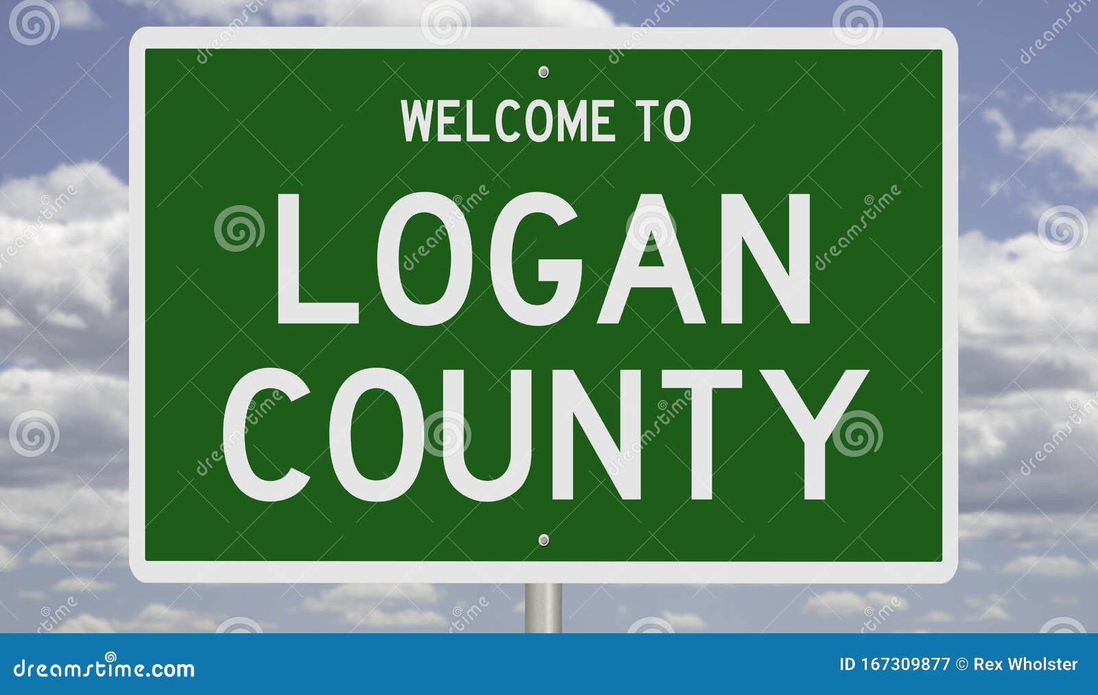 Road sign for Logan County stock illustration. Illustration of oakley ...