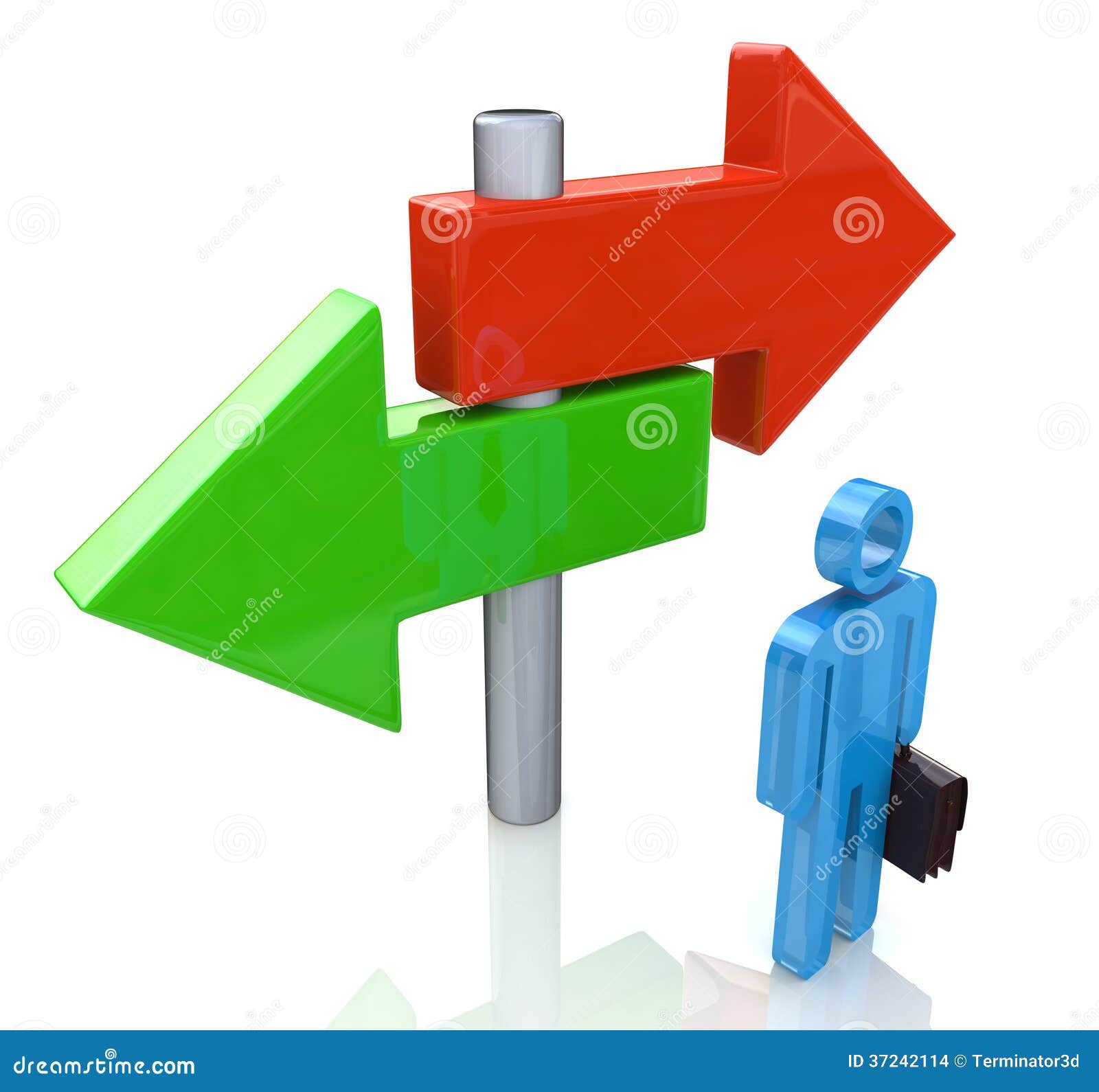 Road sign and man stock illustration. Illustration of option - 37242114