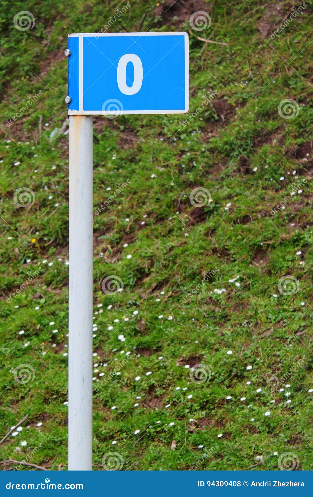 Road Sign Marking Zero Miles - Start of a Route Stock Photo - Image of ...