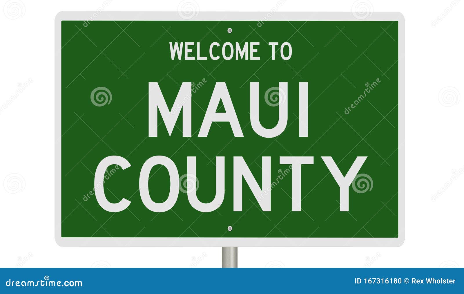Road sign for Maui County stock illustration. Illustration of freeway ...