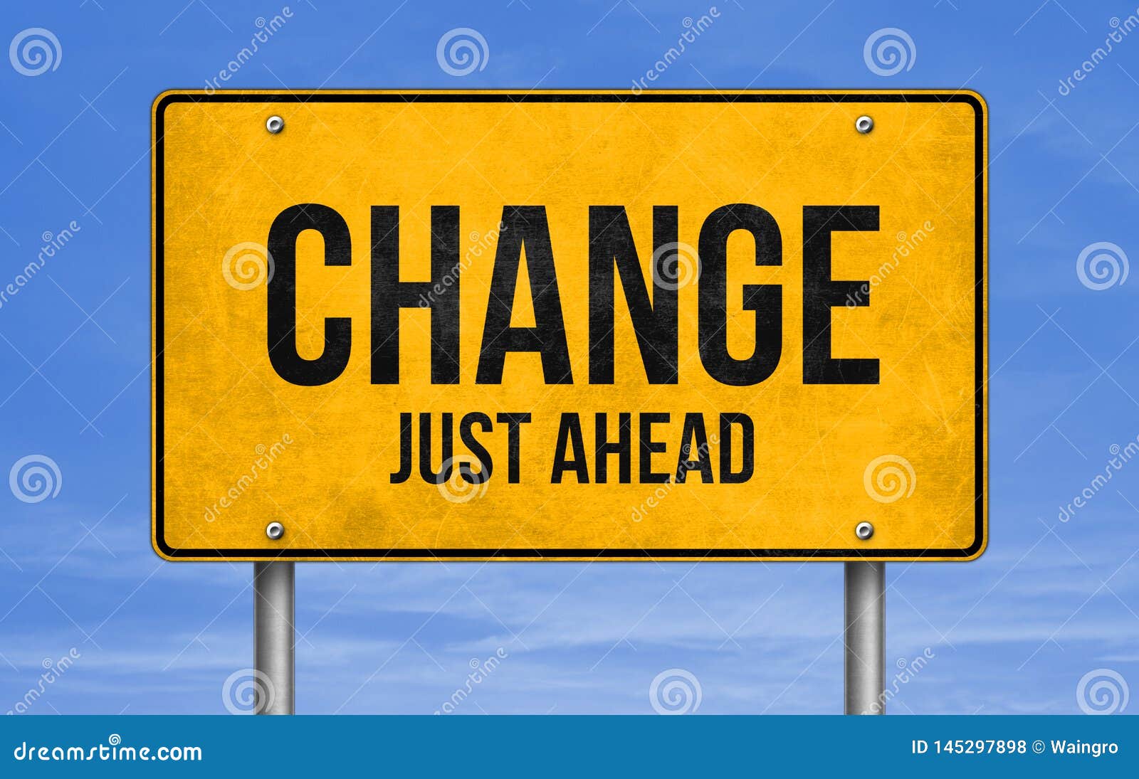 Road Sign Message - Change Ahead Stock Photo - Image of road, transform ... Road Sign Message - Change Ahead Stock Photo - Image of road, transform ...