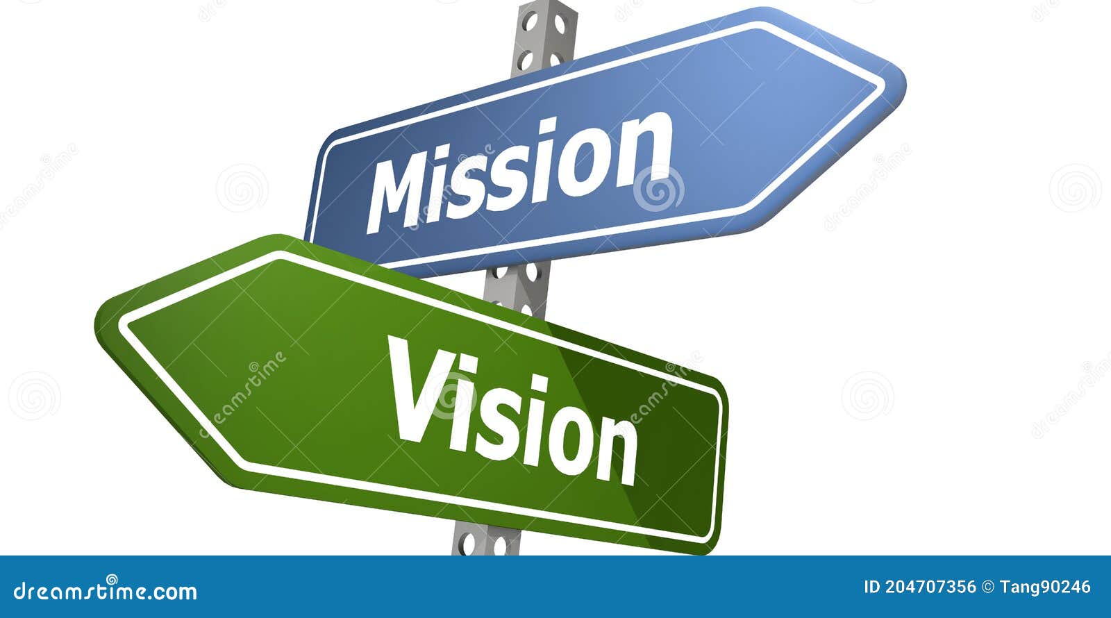 Road Sign with Mission Vision Word Stock Illustration - Illustration of ...