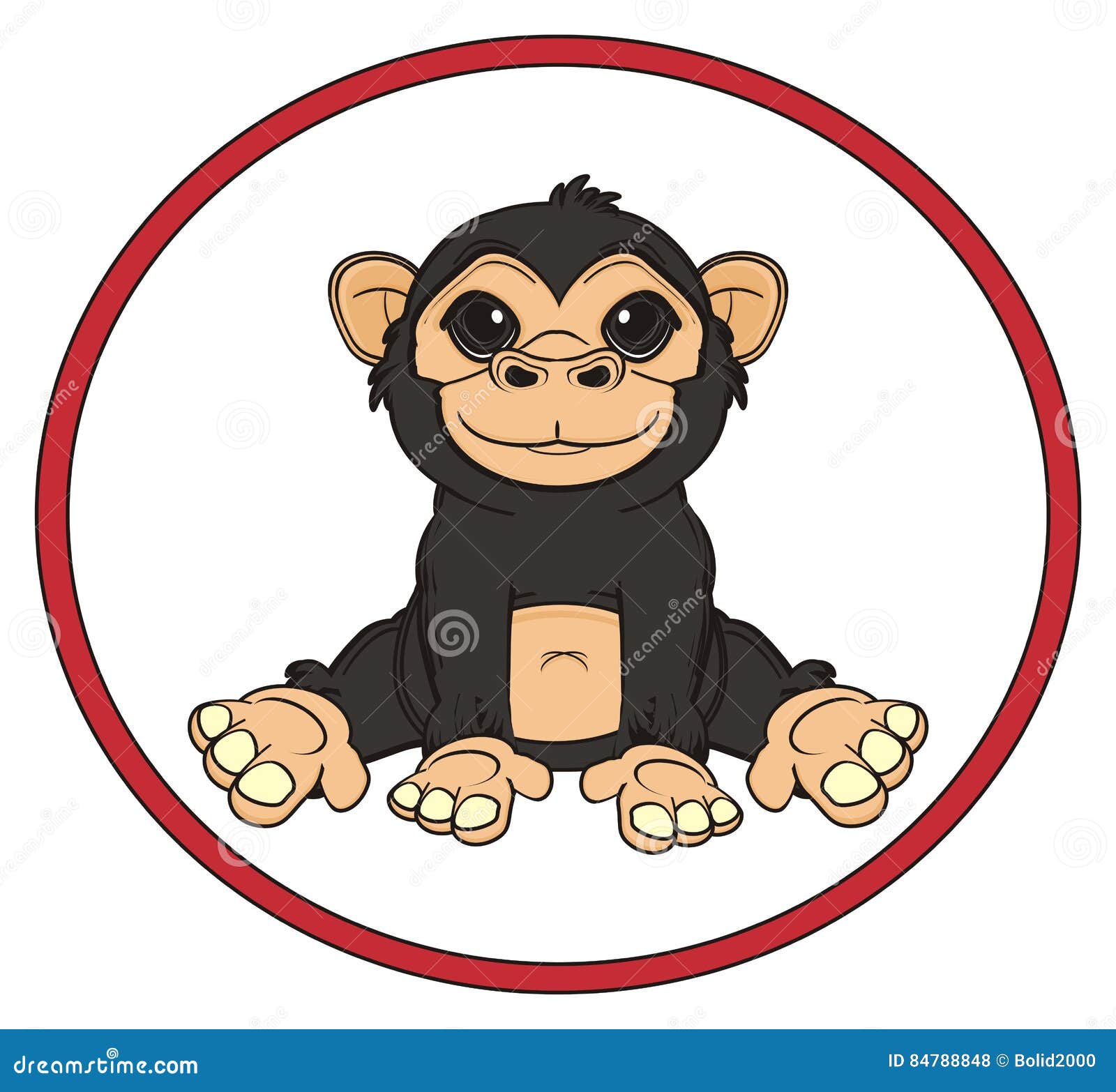 Road sign with monkey stock illustration. Illustration of humor - 84788848
