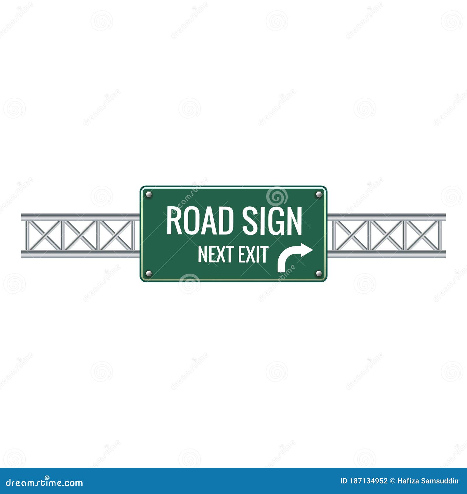 Road Sign Next Exit. Vector Illustration Decorative Design Stock Vector ...
