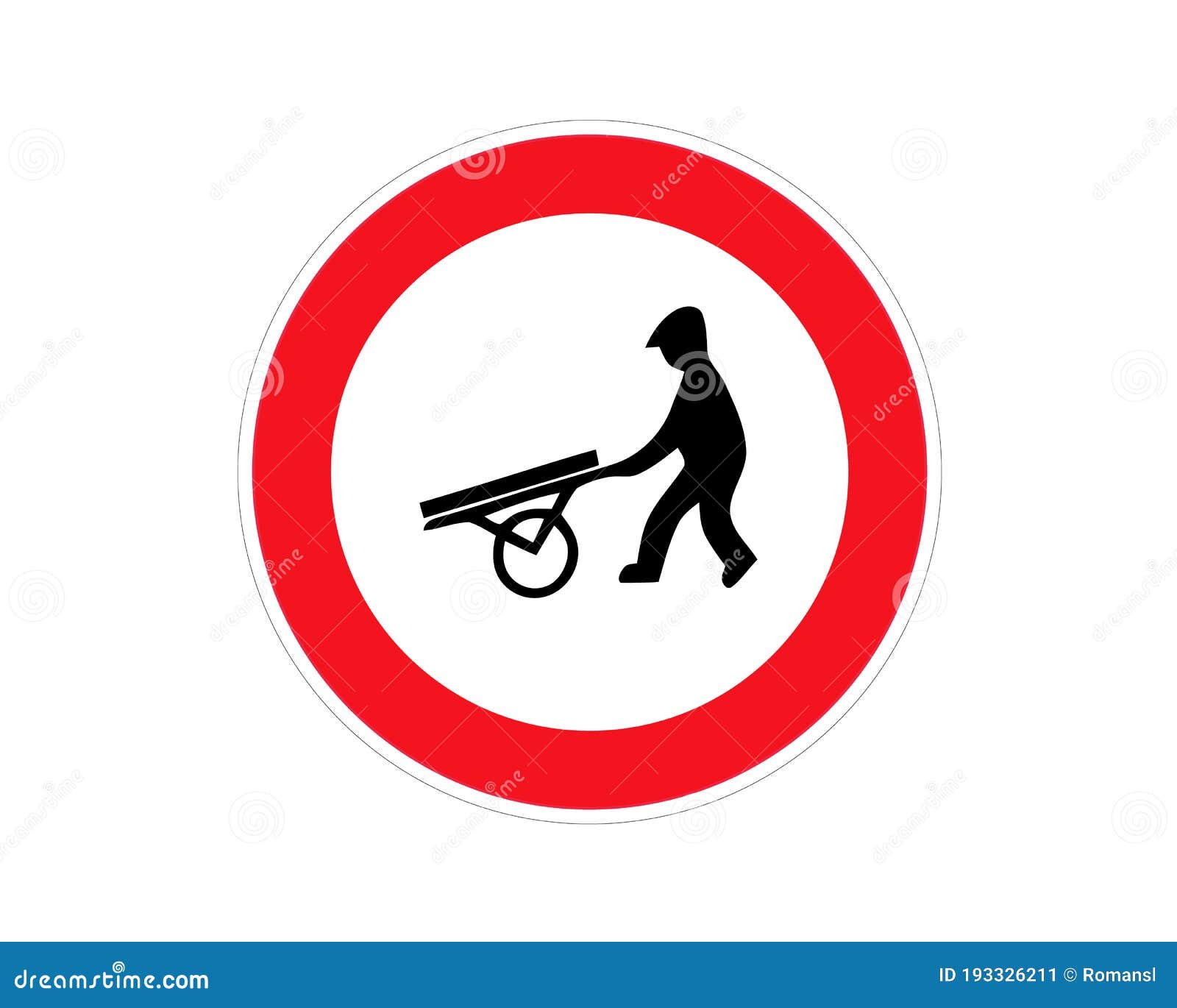 Road Sign No Hand Trucks. Vector Illustration Stock Vector ...