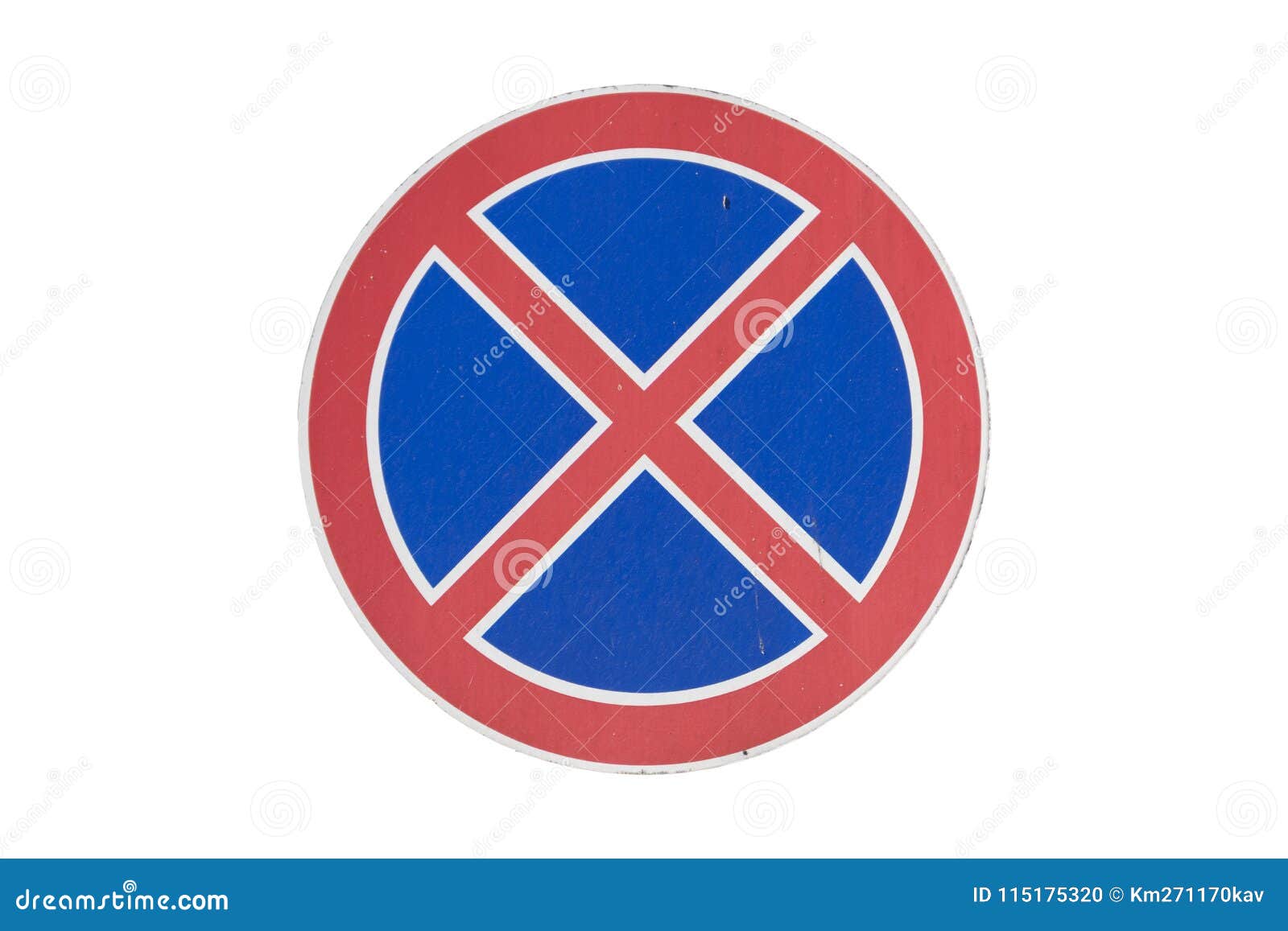 Road Sign `No Stopping` Isolated on White Stock Vector - Illustration ...