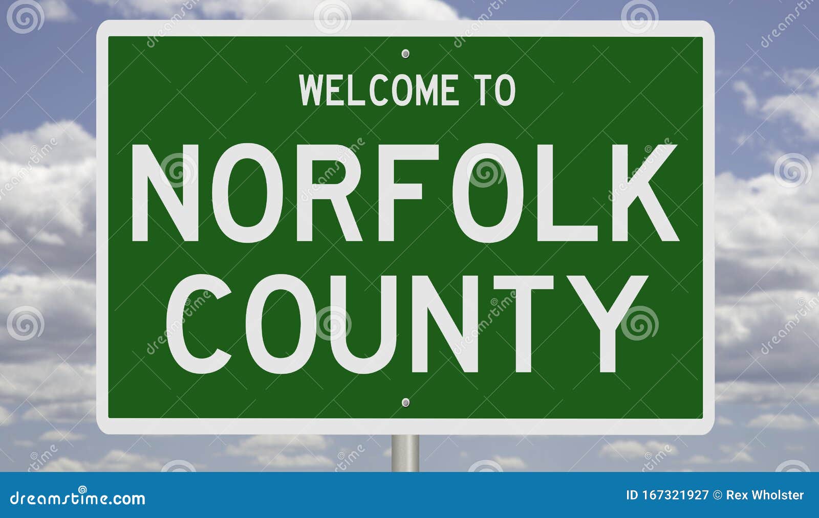 Road Sign for Norfolk County Stock Illustration - Illustration of ...