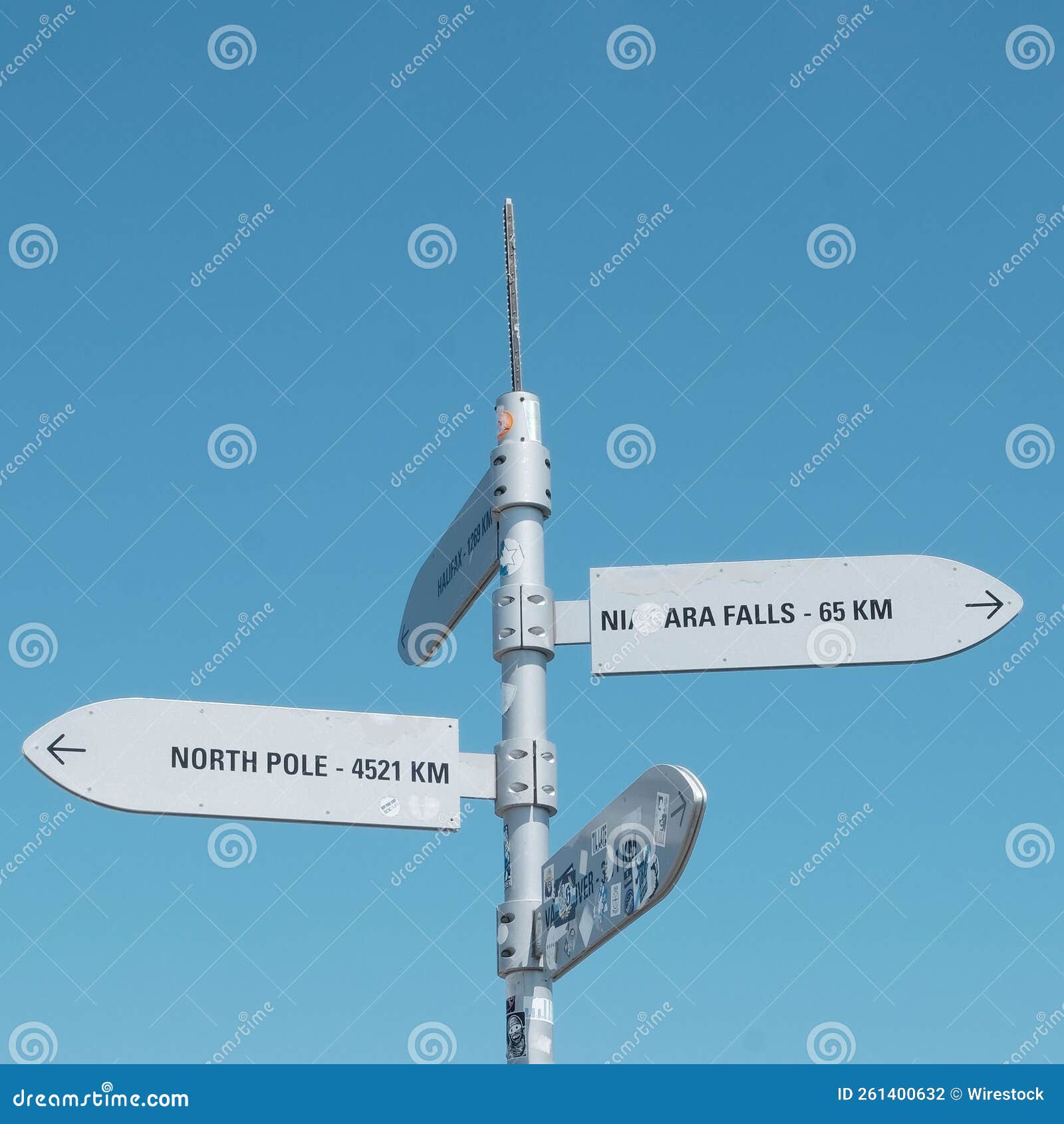 Road Sign - North Pole and Niagara Falls Stock Photo - Image of europe ...