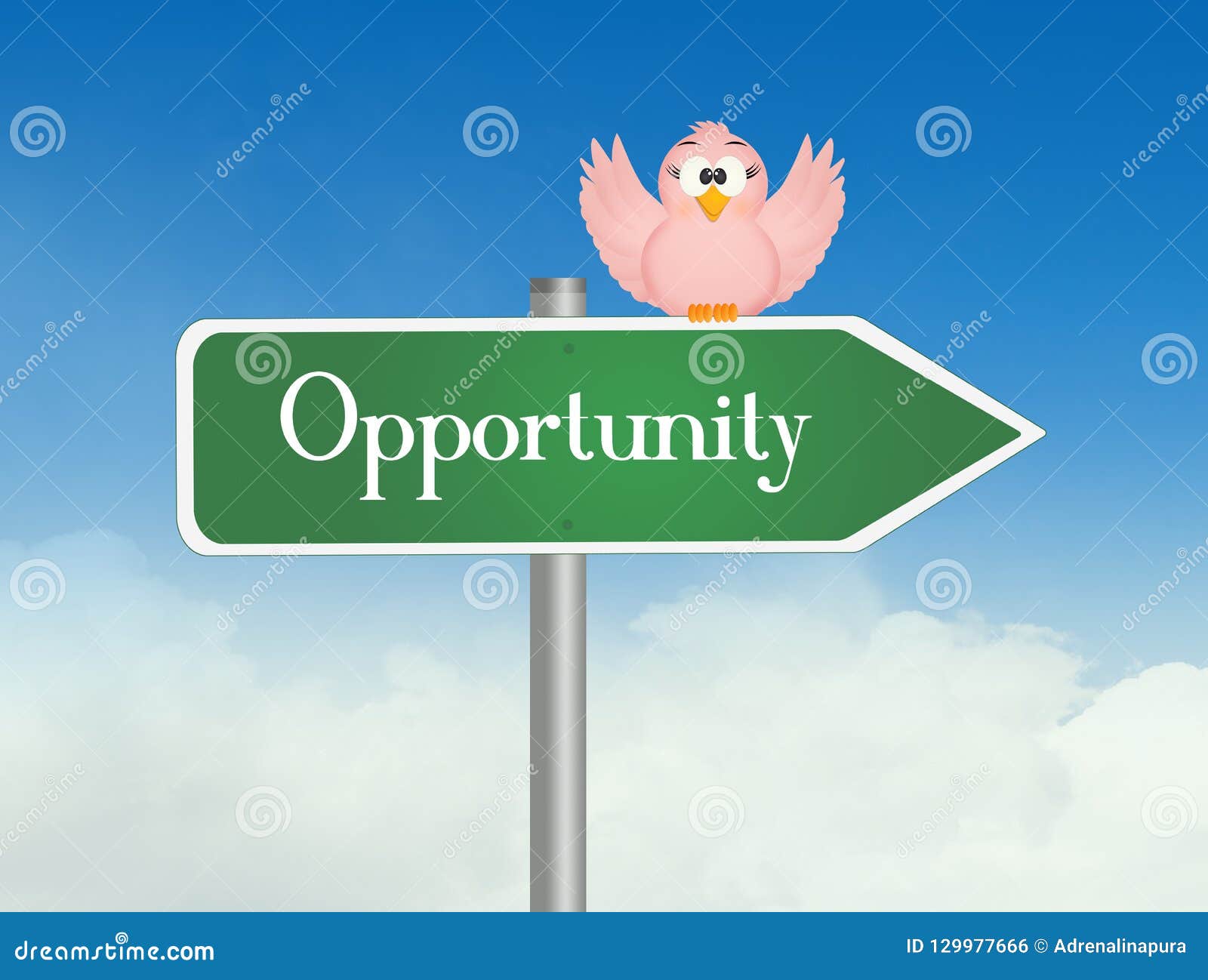Road sign of opportunities stock illustration. Illustration of career ...