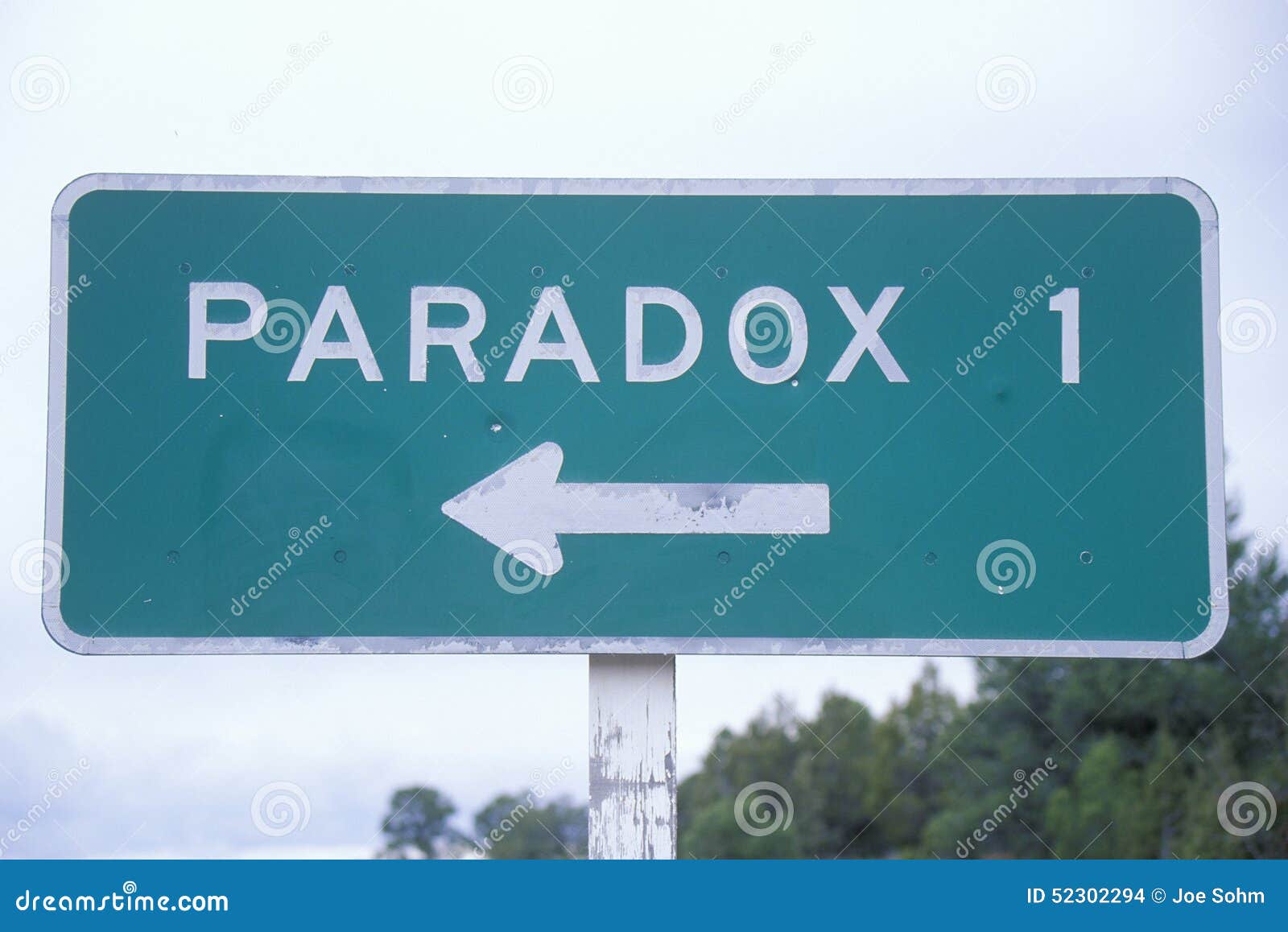 A road sign for Paradox stock photo. Image of town, paradox - 52302294