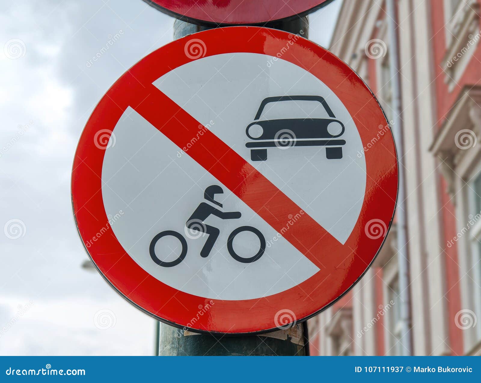 The Red Sign Passage Is Prohibited. Close-up For Warning Royalty-Free ...