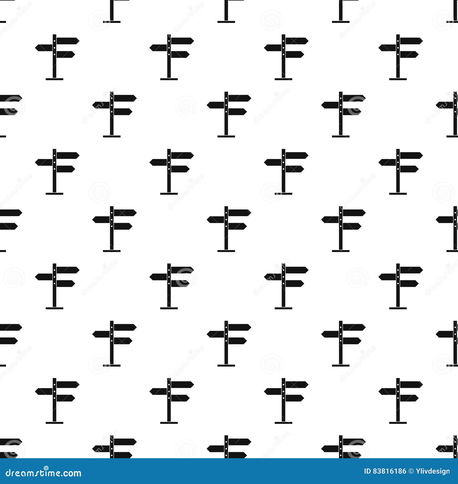 Road Sign Pattern, Simple Style Stock Vector - Illustration of decor ...