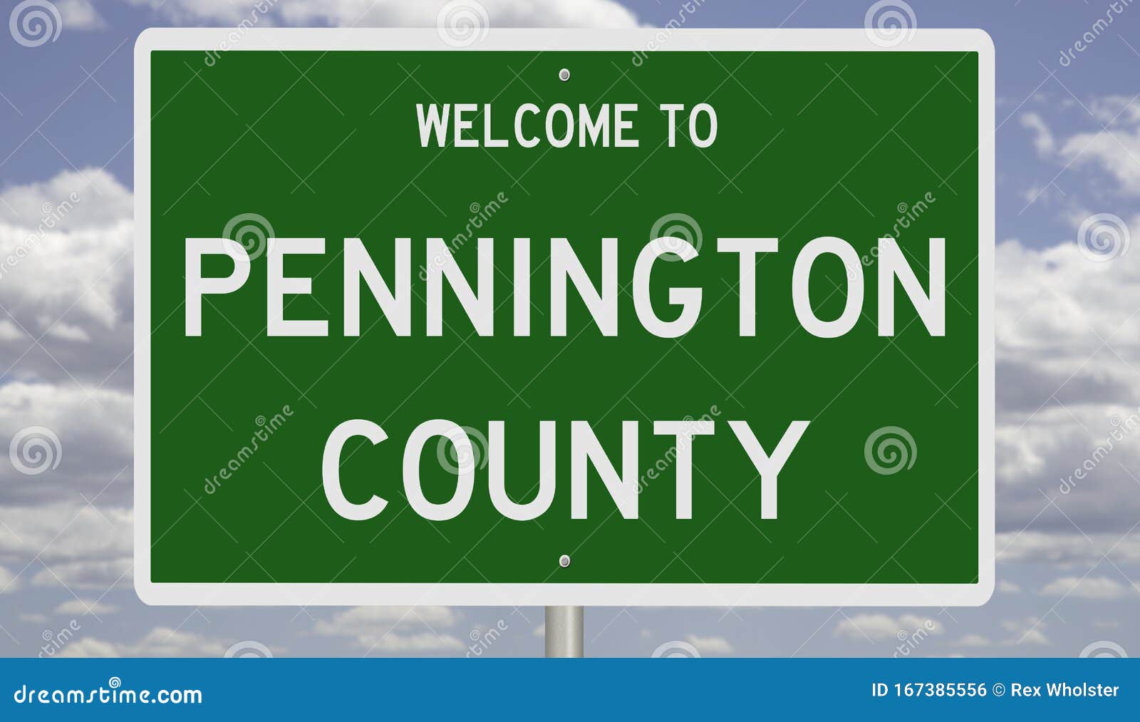 Road Sign for Pennington County Stock Illustration - Illustration of ...
