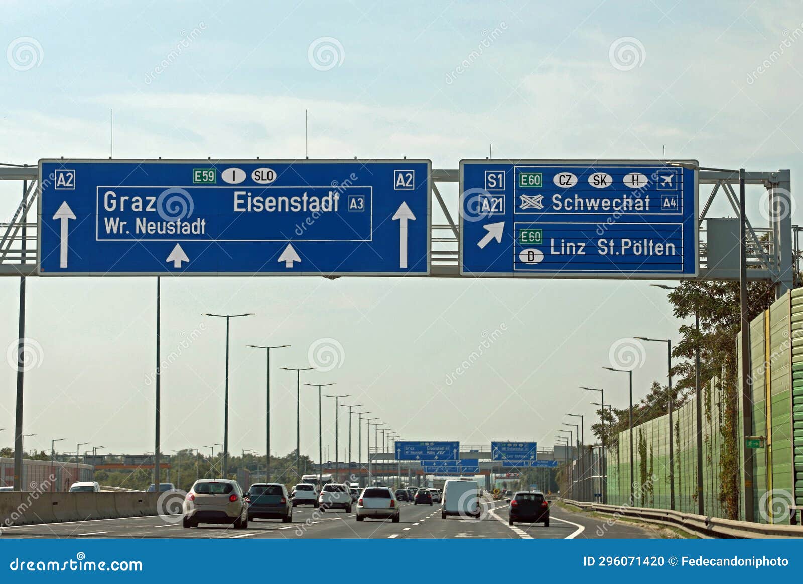 Road Sign of Places in Austria and Signs for State Borders Stock Photo ...