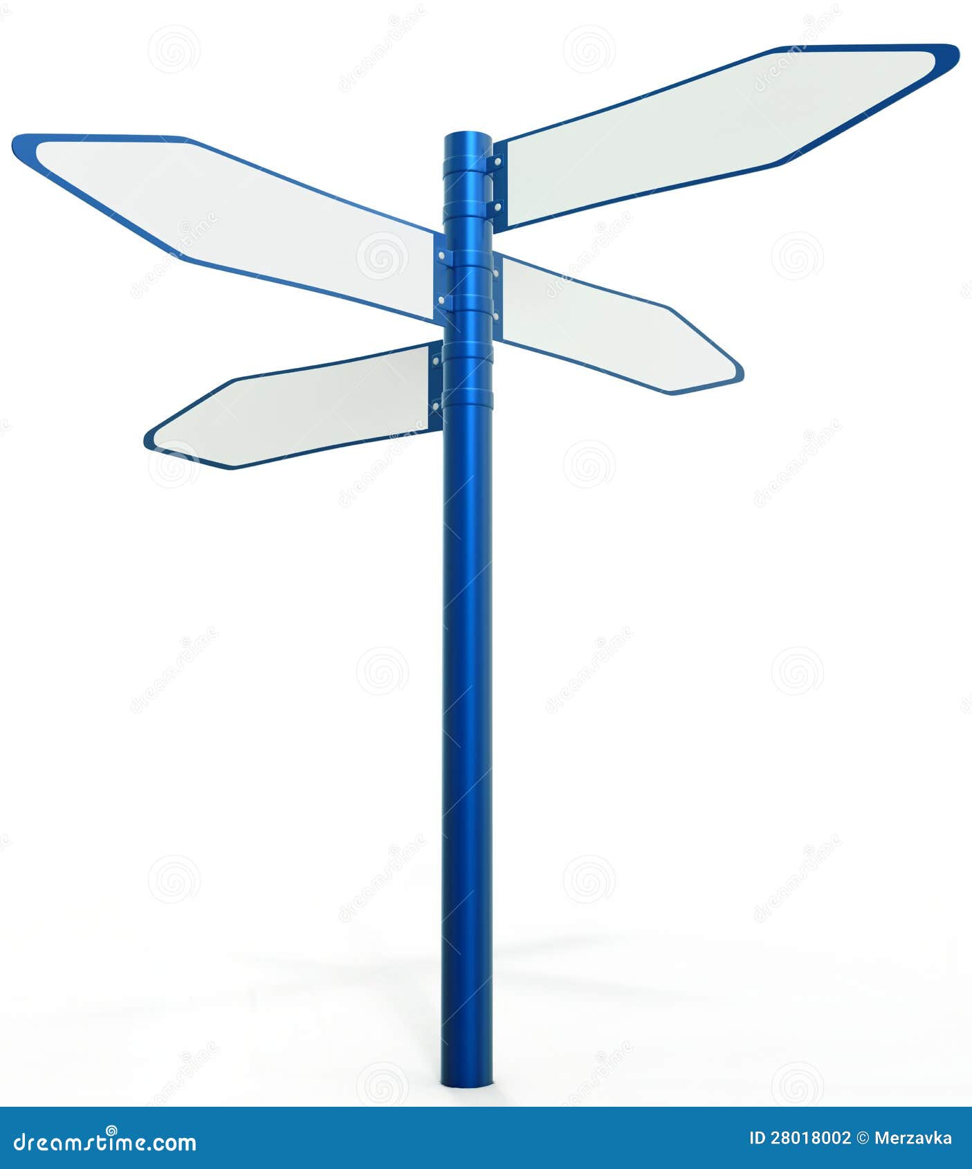 Road Sign Pointing Into Four Directions Stock Photo | CartoonDealer.com ...