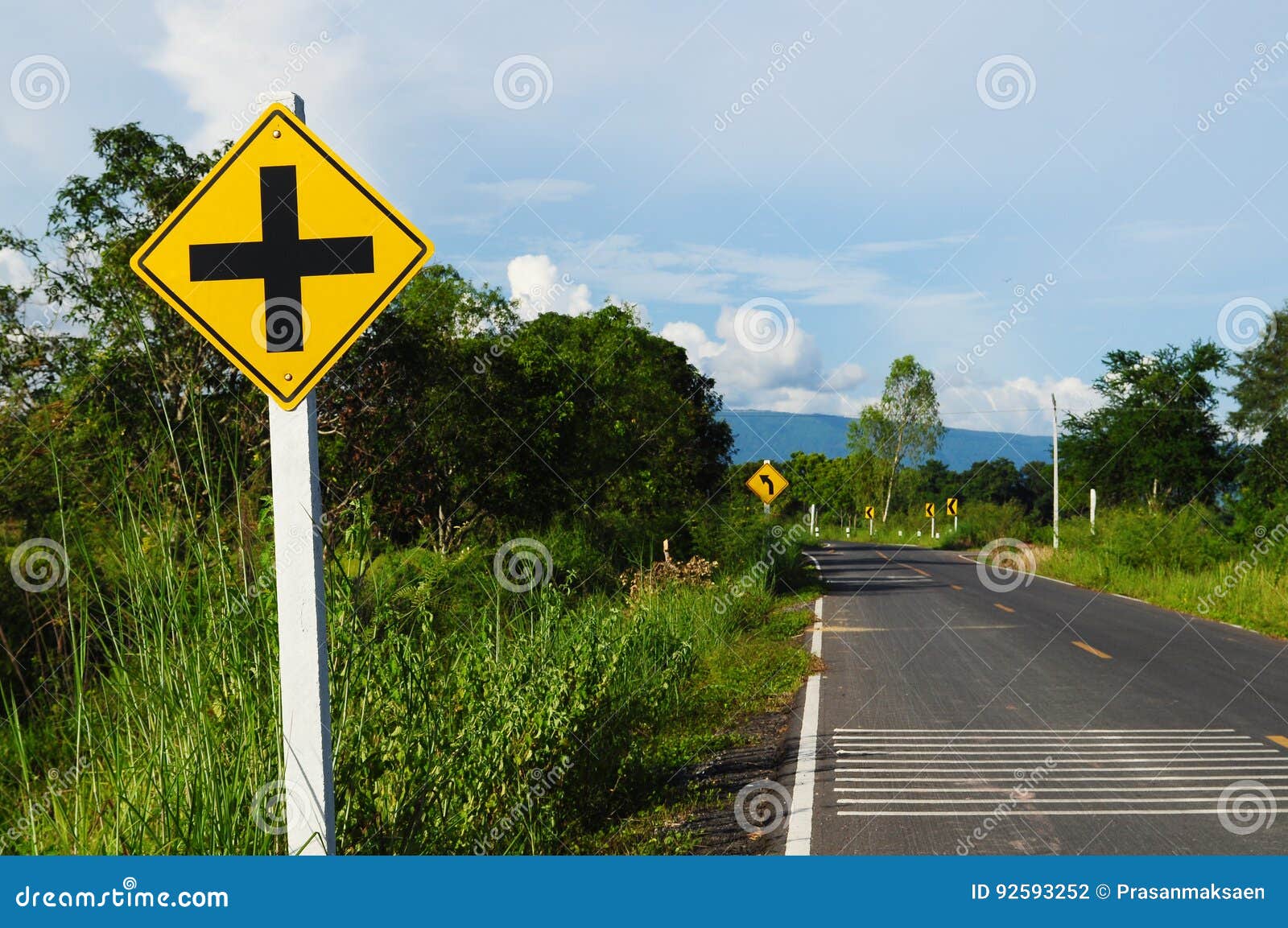 Road with sign pole stock photo. Image of name, information - 92593252
