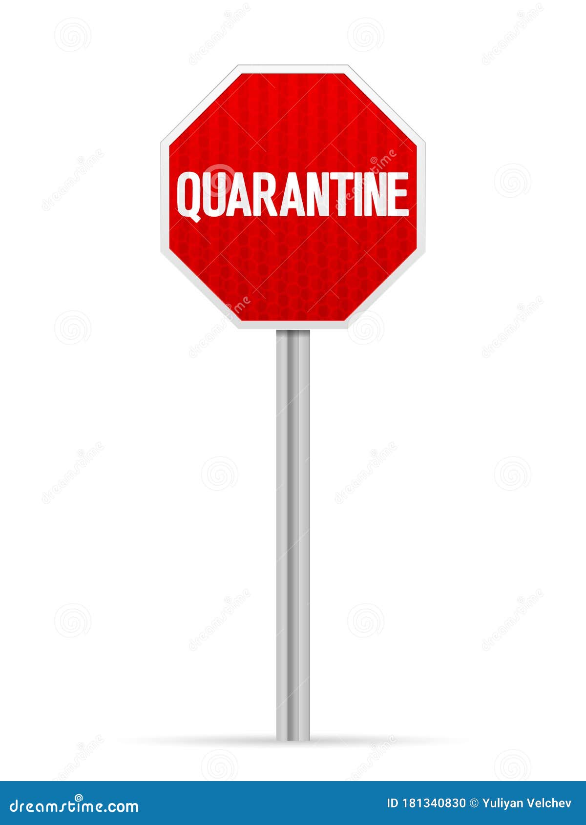Road sign quarantine stock vector. Illustration of caution - 181340830